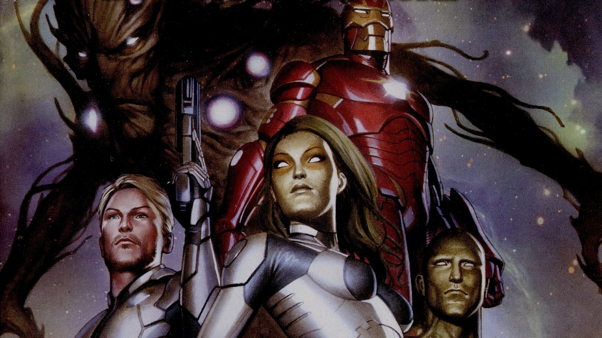 Download Groot Iron Man Comic Guardians Of The Galaxy HD Wallpaper ...