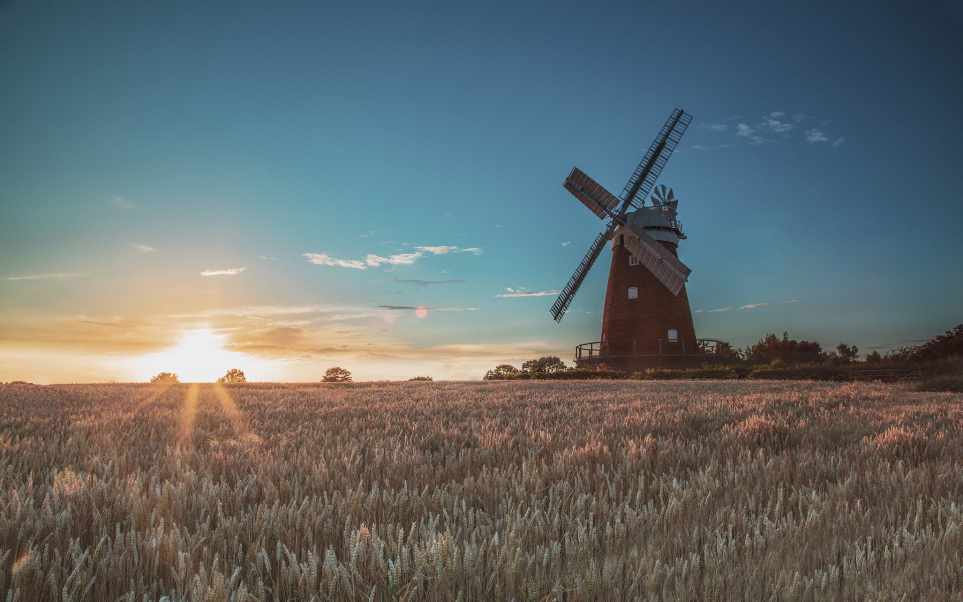 Download Man Made Windmill HD Wallpaper