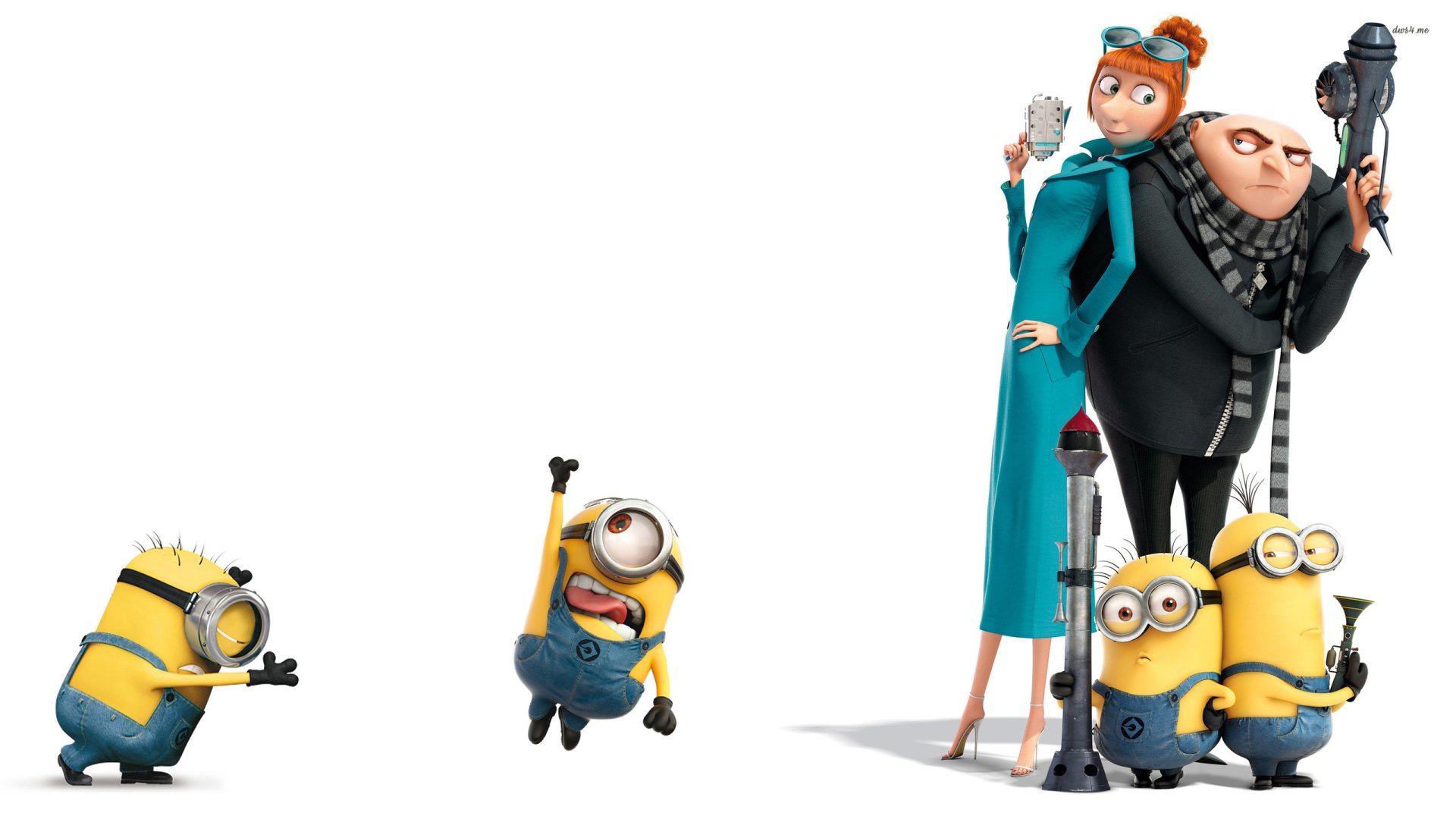Despicable Me 2 HD Wallpaper Featuring Gru, Lucy, and Minions Fun Moments