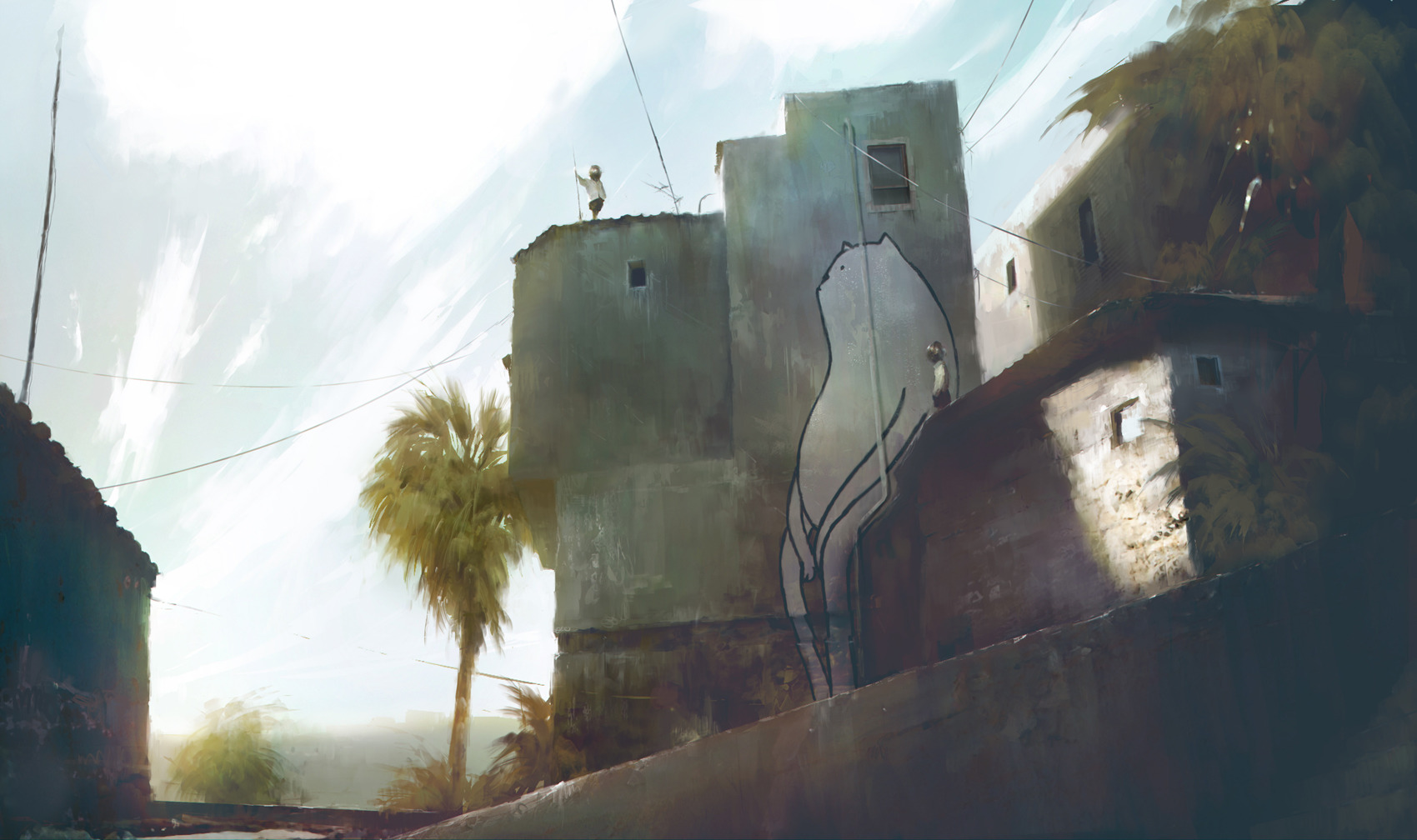 Urban Oasis Graffiti Art HD Wallpaper