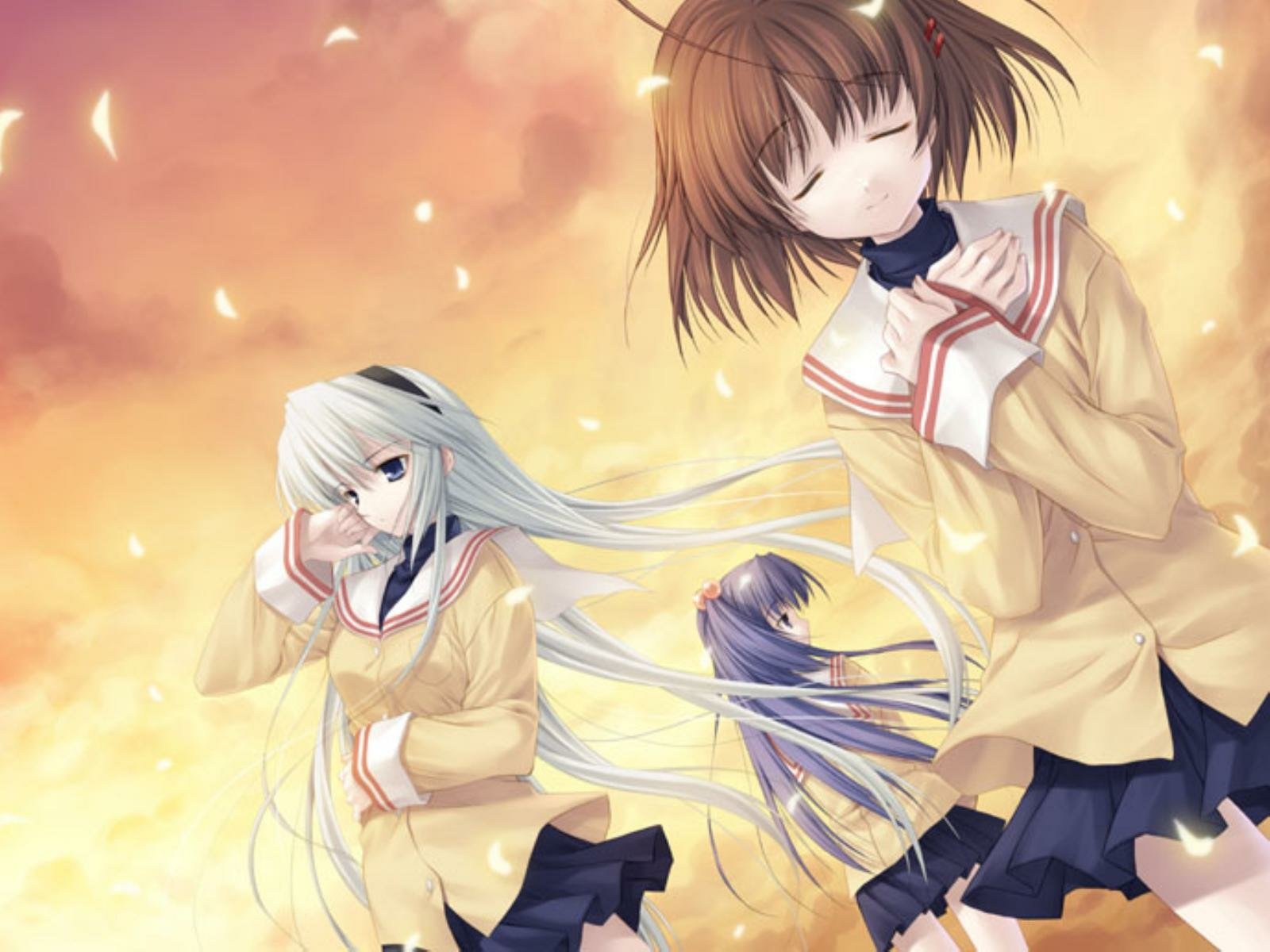 Download Tomoyo Sakagami Nagisa Furukawa Anime Clannad Wallpaper