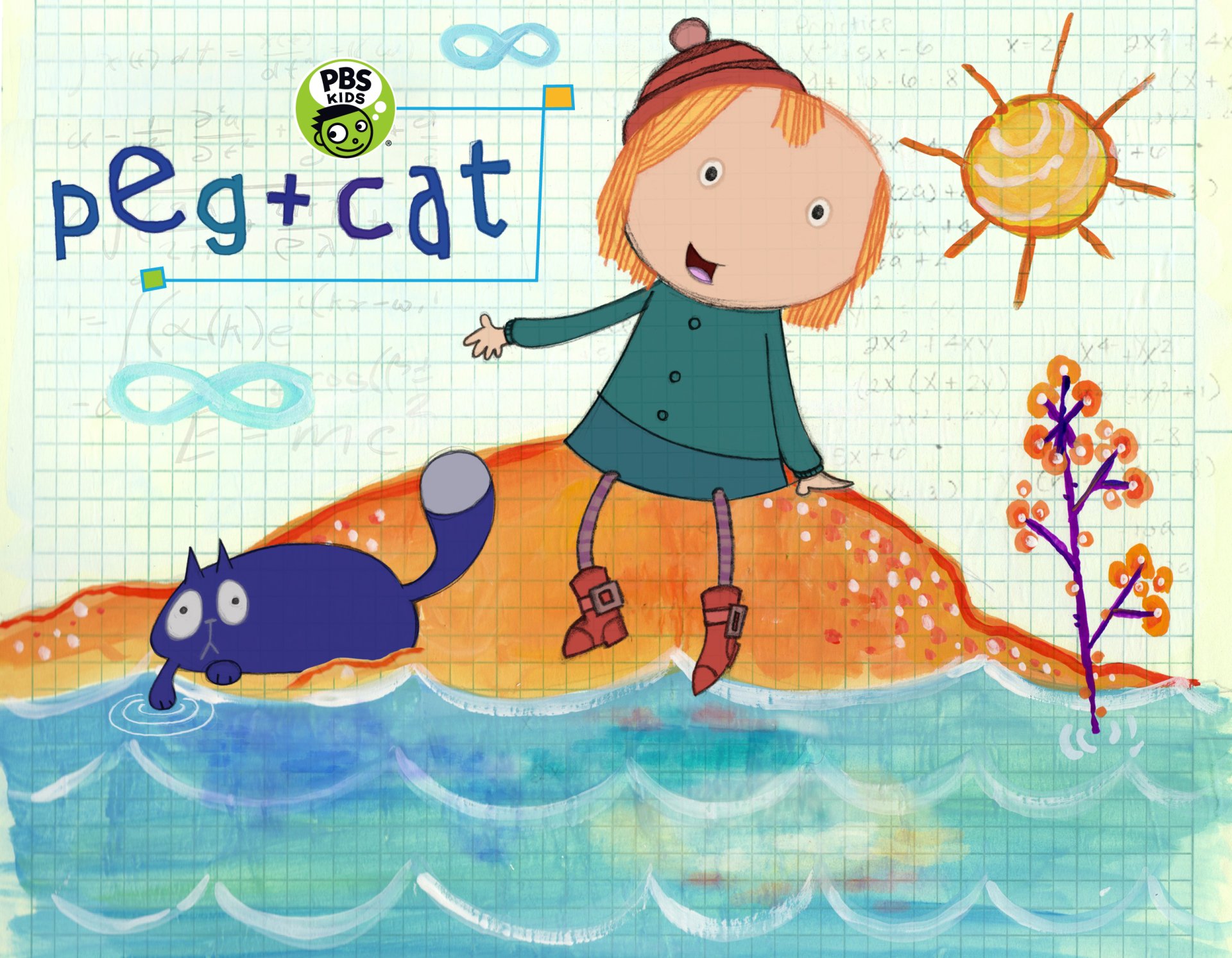 Peg Plus Cat HD Wallpaper | Animated Adventure Series Desktop Background