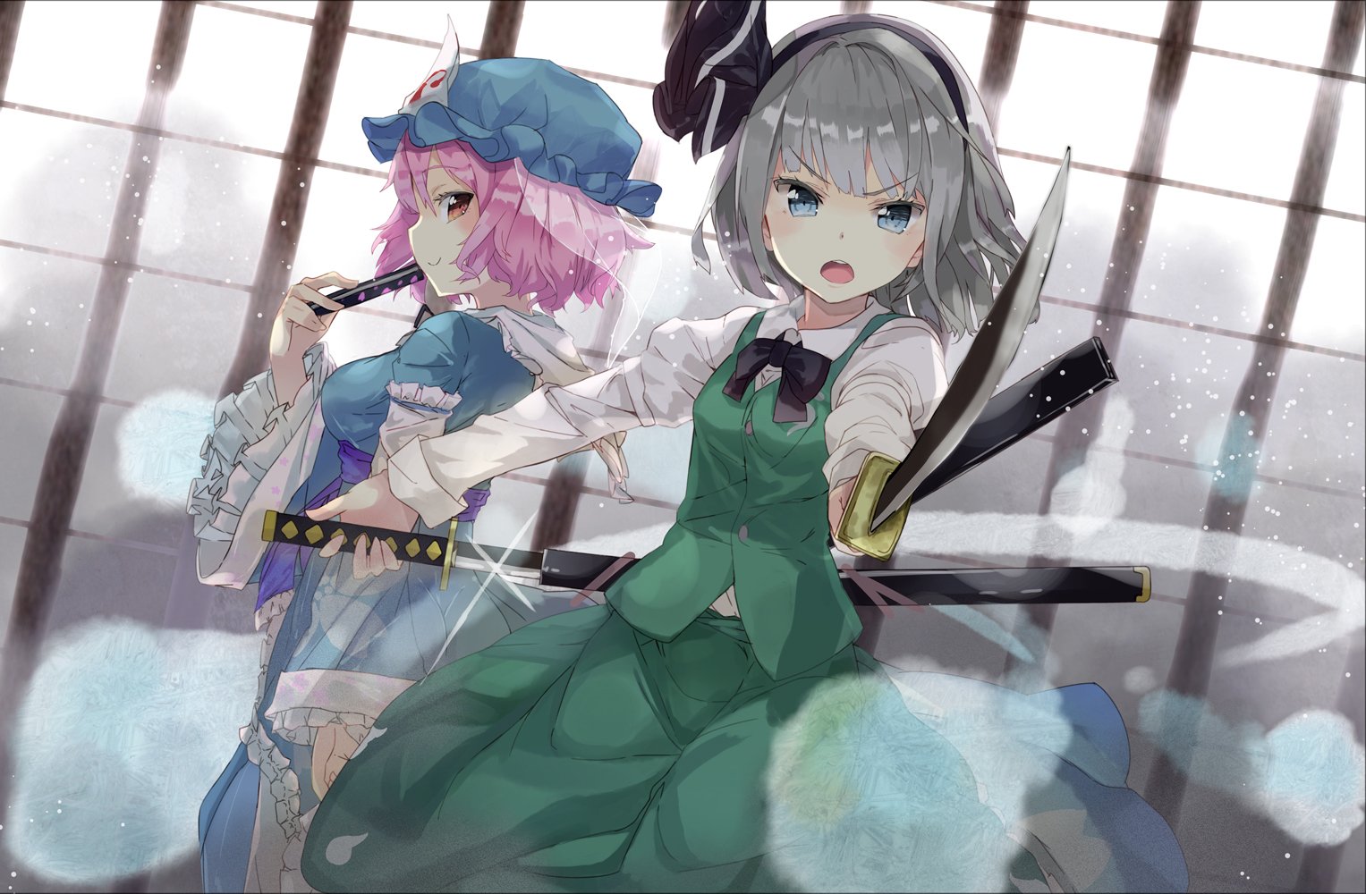 Download Yuyuko Saigyouji Youmu Konpaku Anime Touhou Wallpaper