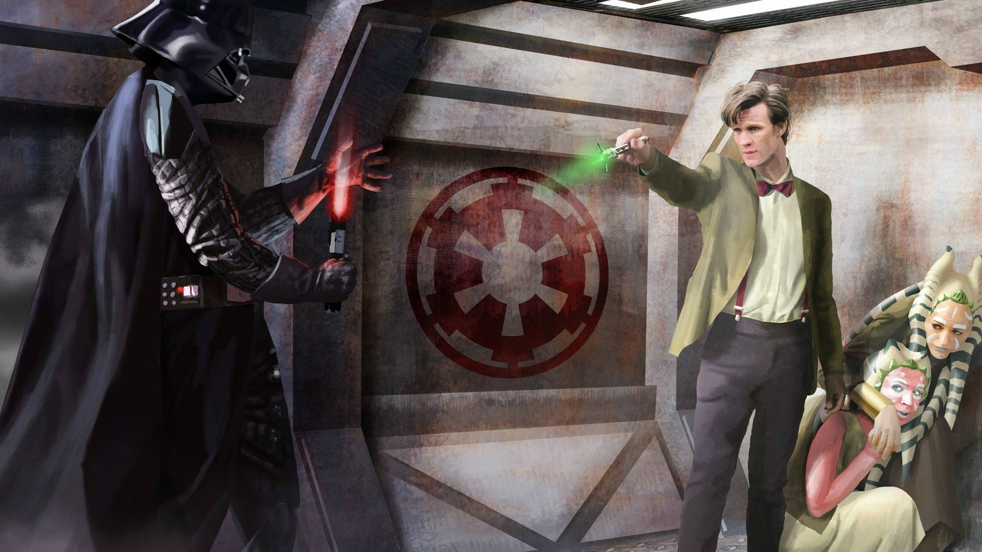 Darth Vader Meets Doctor Who: Epic Crossover HD Wallpaper | 1920x1080 ...