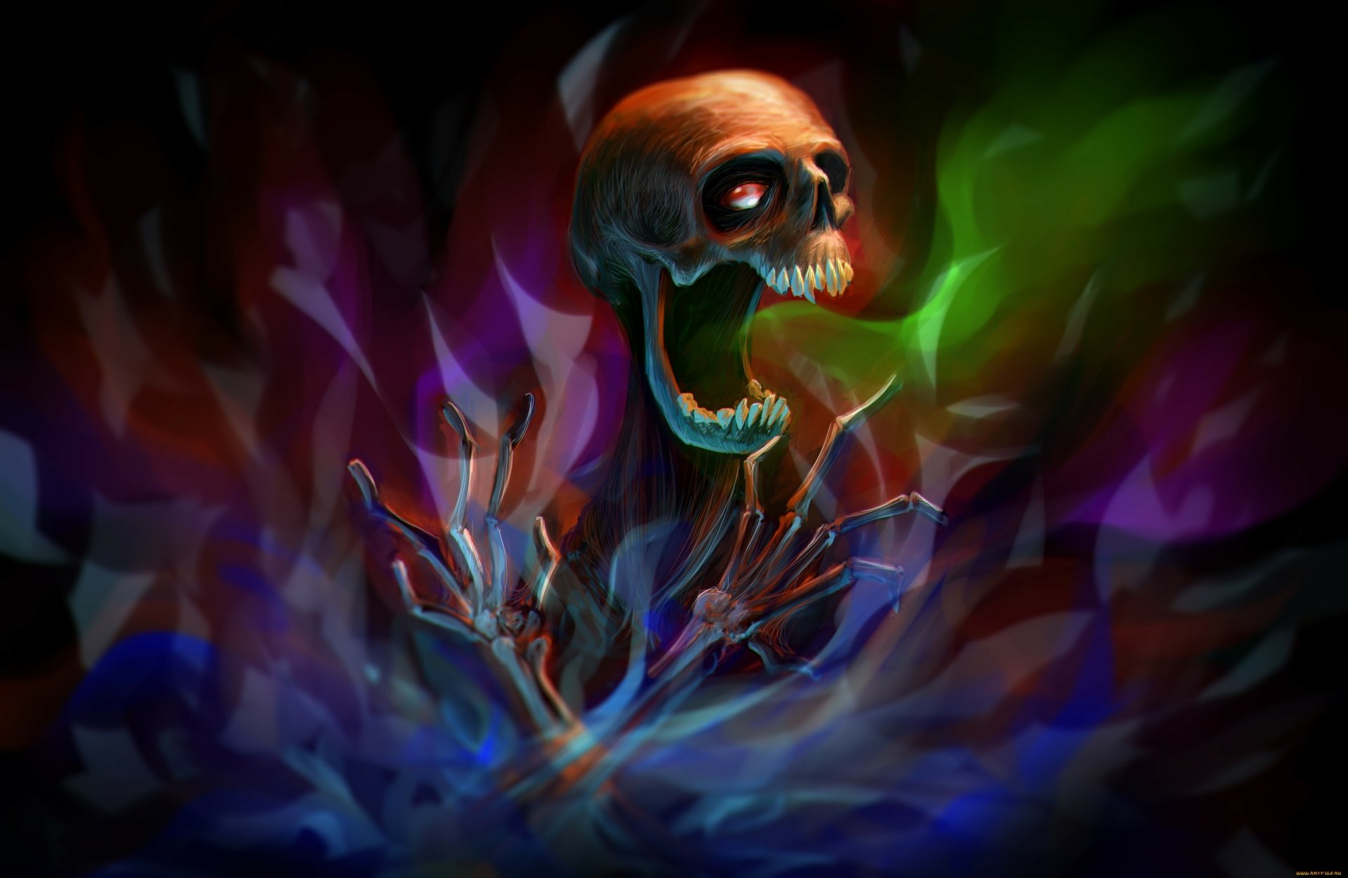 Download Dark Skull 4k Ultra HD Wallpaper