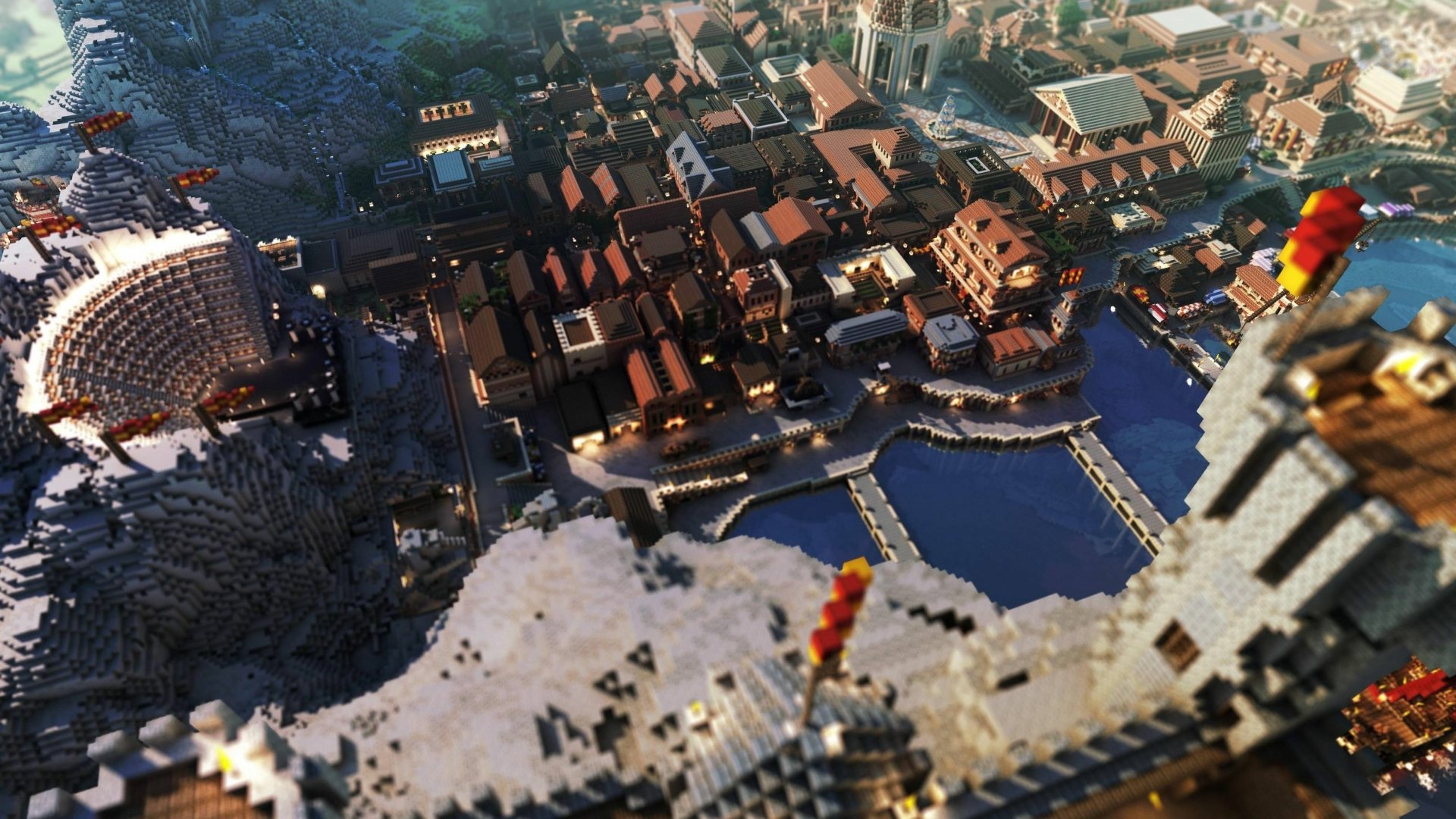 HD Wallpaper of a Minecraft Village: A Stunning Mojang Creation