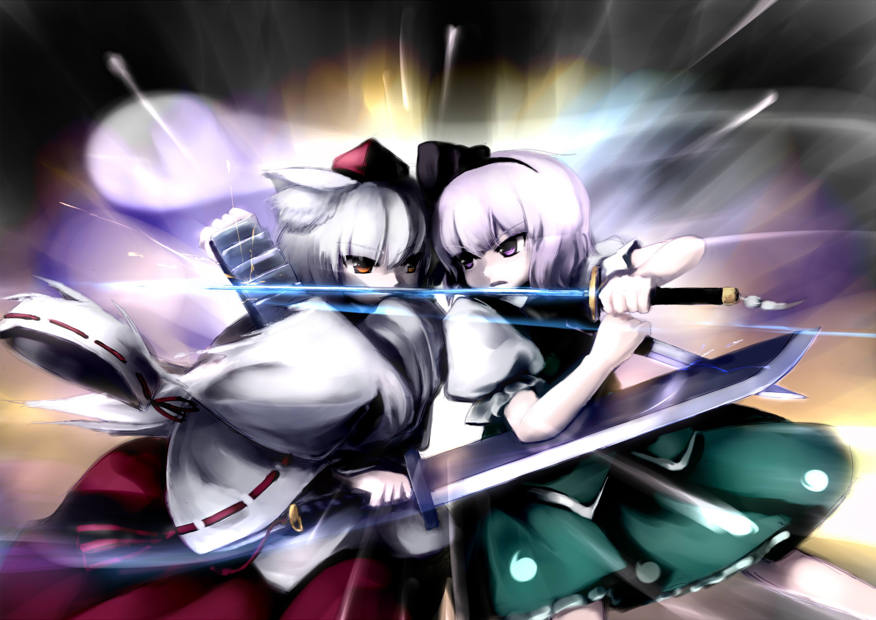 Download Reimu Hakurei Youmu Konpaku Anime Touhou Wallpaper