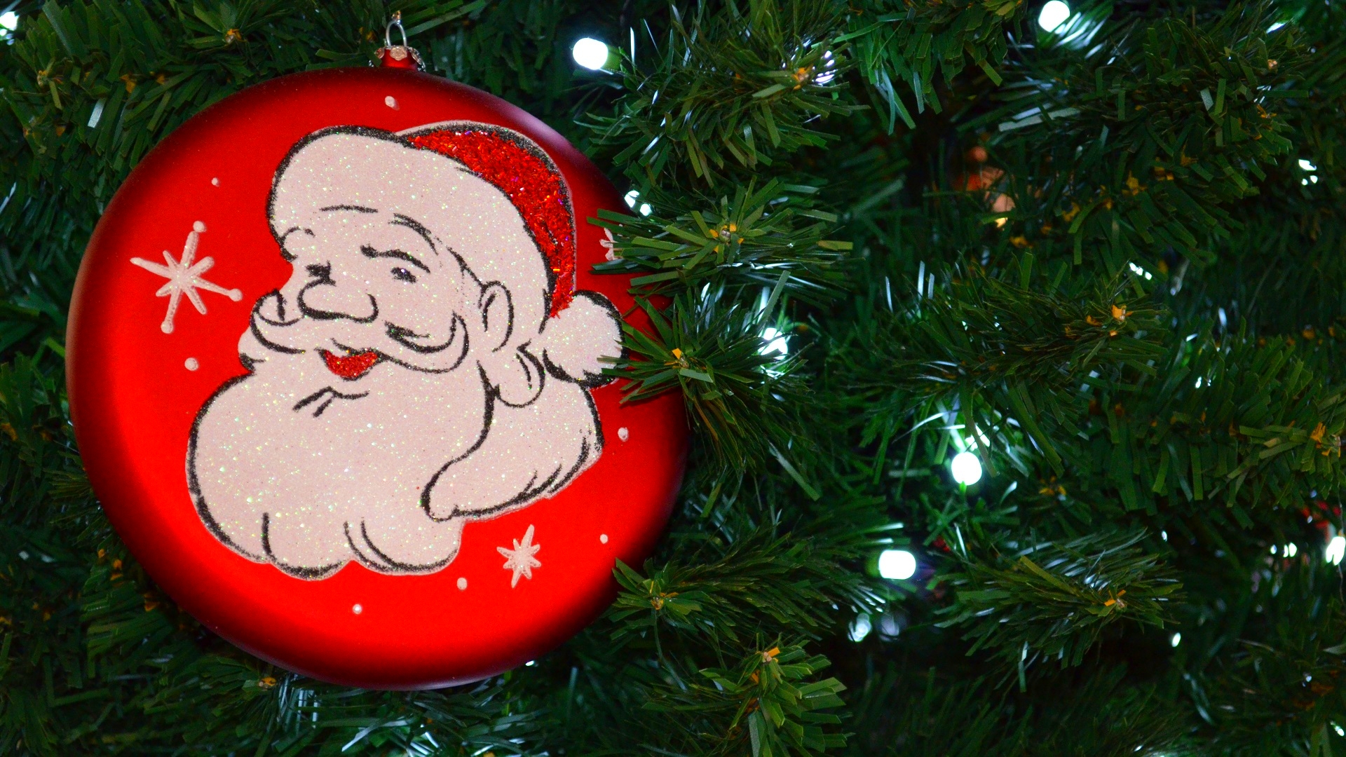 Santa Claus Decoration On A Christmas Tree by lonewolf6738