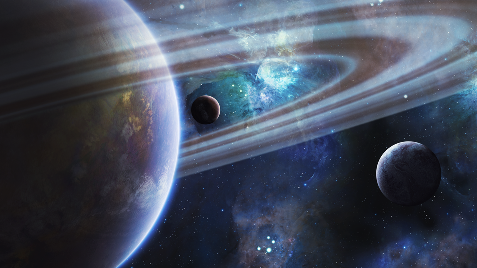 Download Sci Fi Planetary Ring HD Wallpaper