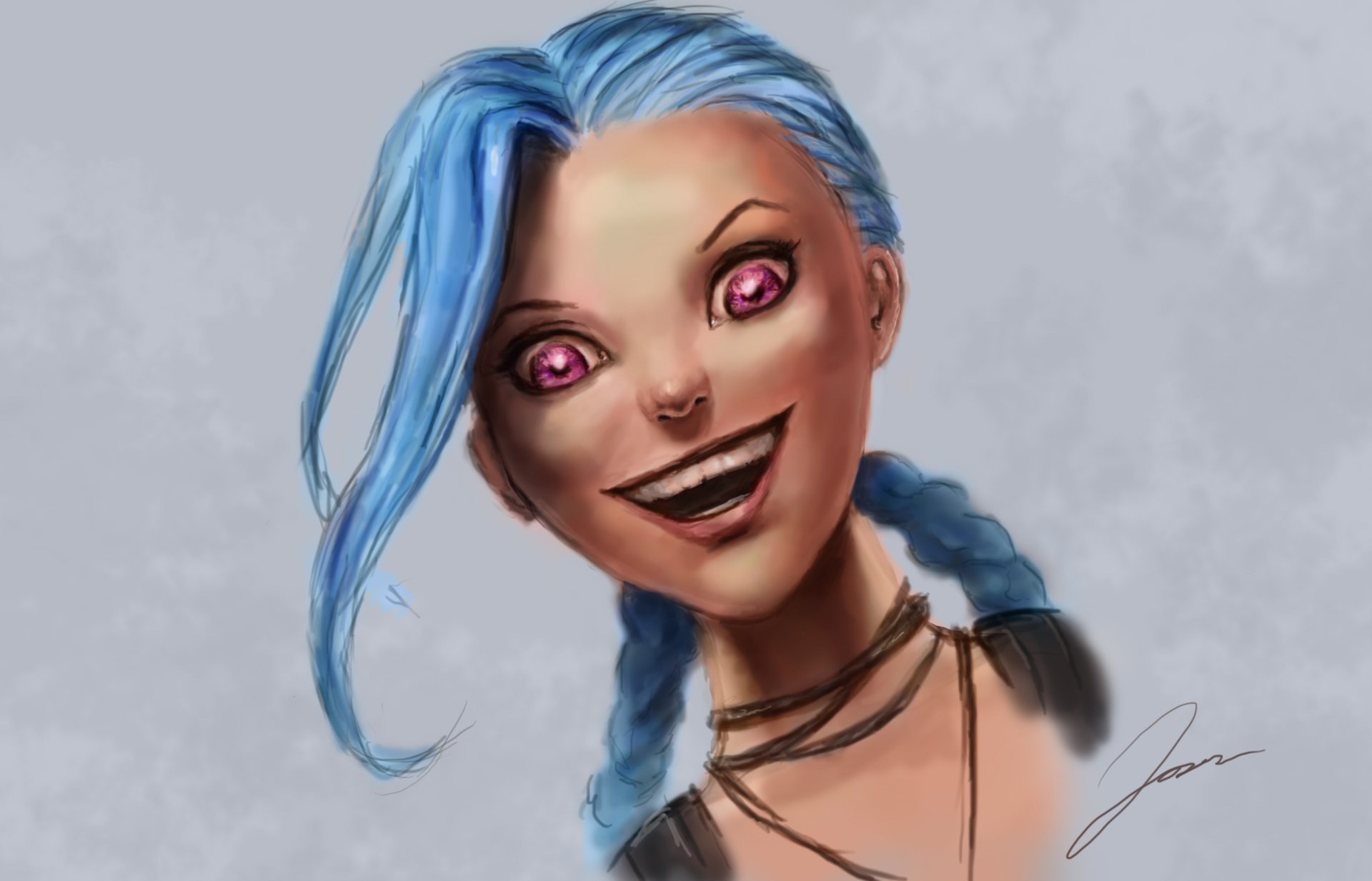 Jinx HD Wallpaper – Vibrant League of Legends Video Game Art by Yaztory ...