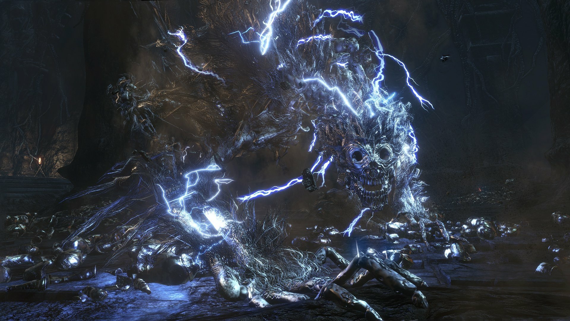 Bloodborne HD Wallpaper: Electrifying Beast in Dark Fantasy Realm