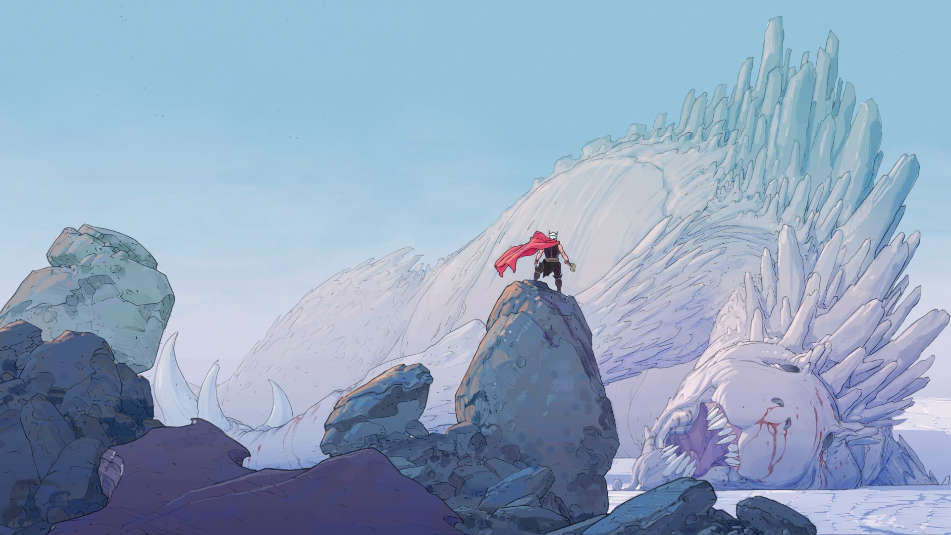 Thor's Epic Comic 4K Ultra HD Wallpaper Adventure