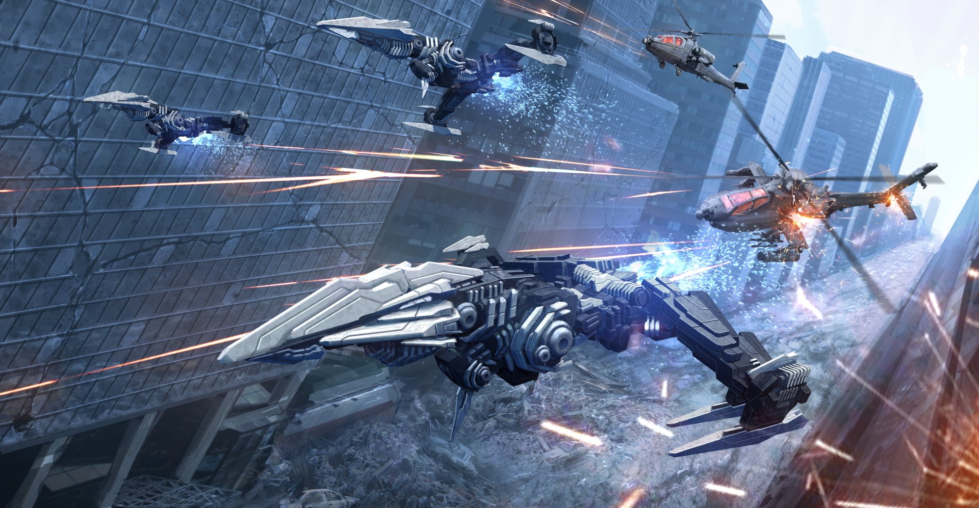 4K Ultra HD Sci-Fi Battle: Futuristic Aerial Warfare Unleashed by ...