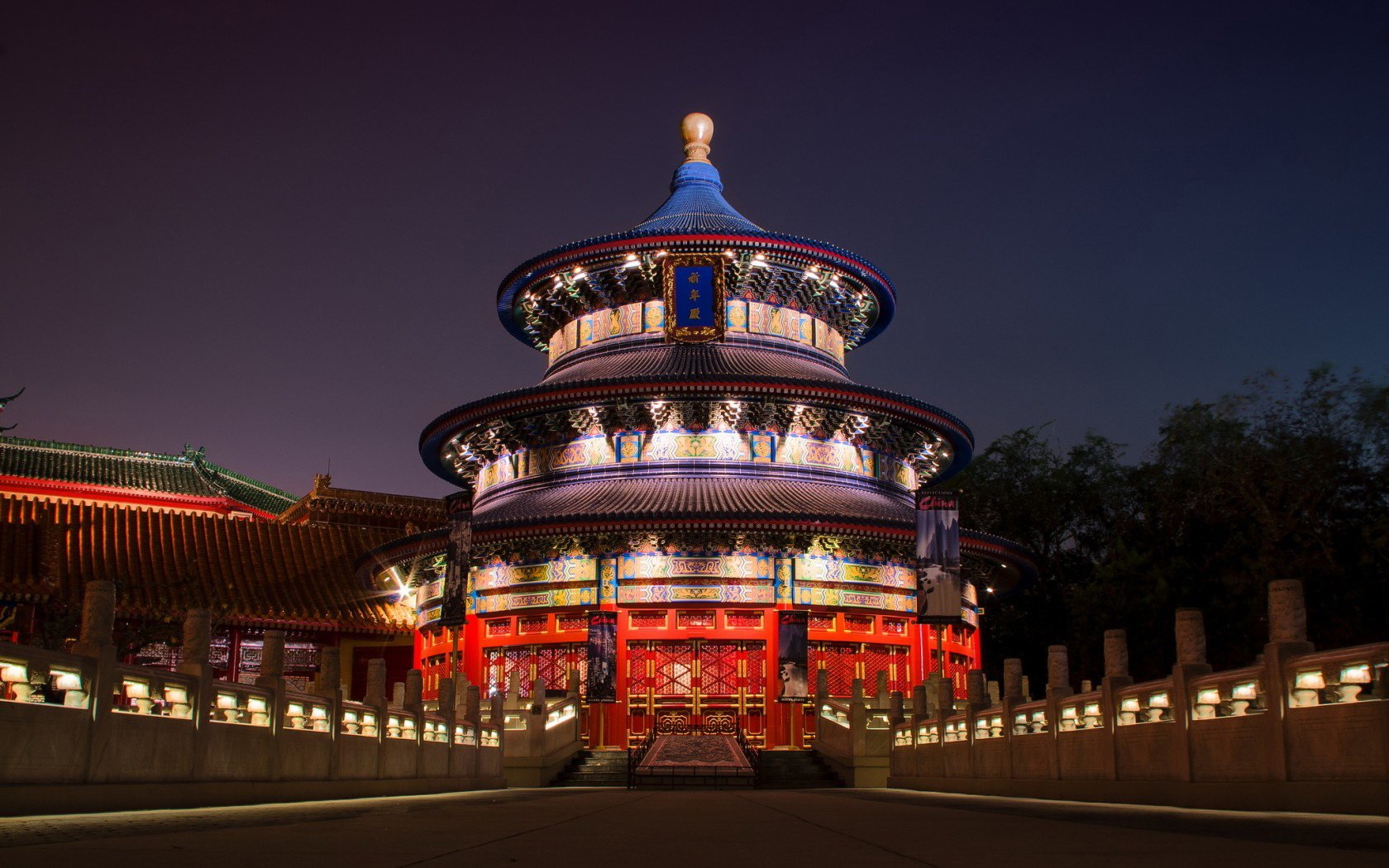 Majestic Night at the Illuminated Temple – HD Religious Wallpaper