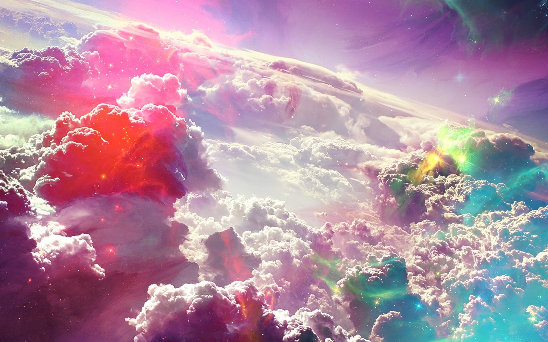Colorful Clouds: A Stunning HD Nature Wallpaper