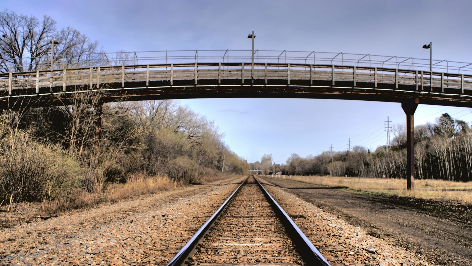 Download Man Made Railroad HD Wallpaper