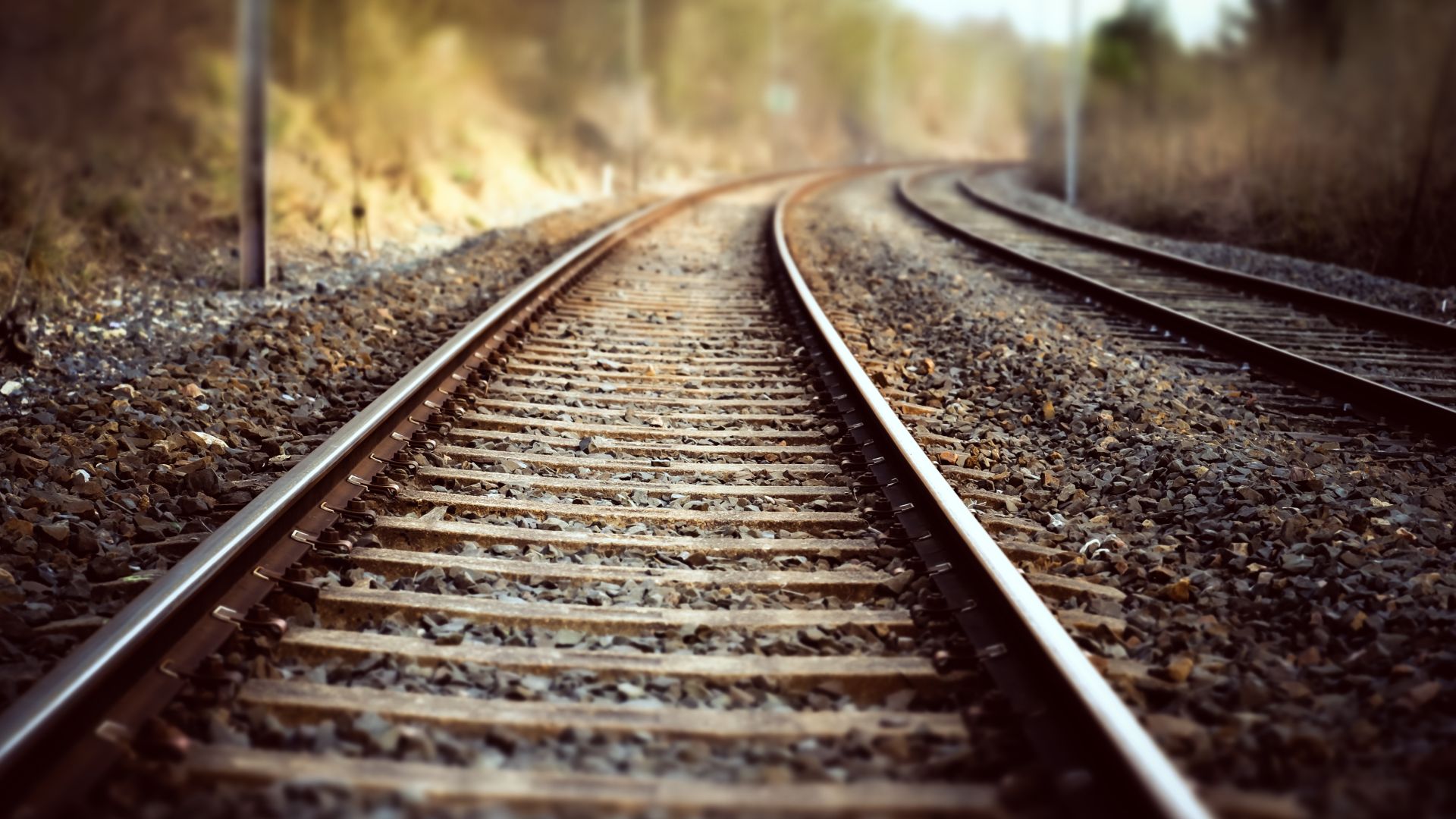 Download Man Made Railroad HD Wallpaper