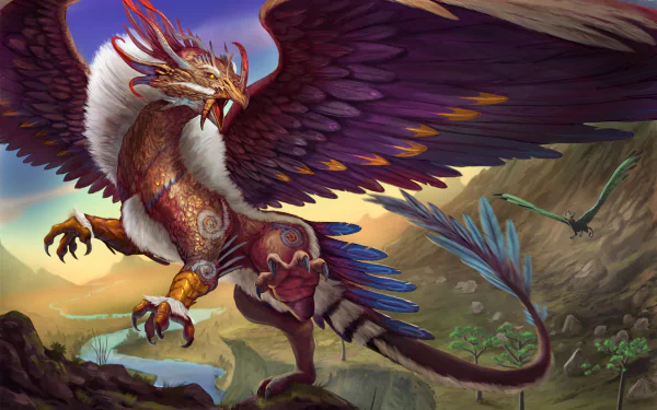 Enchanted Griffin Forest - HD Wallpaper by Anastassia Grigorieva