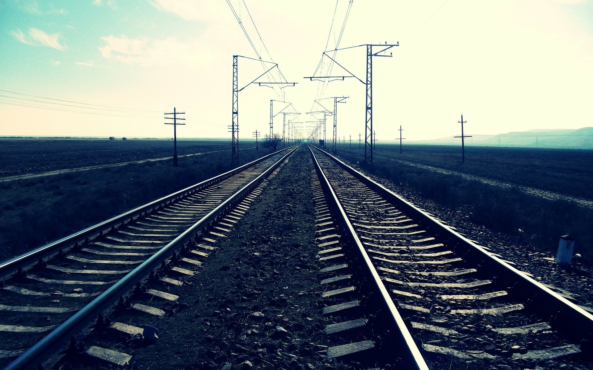 Man Made Railroad HD Wallpaper