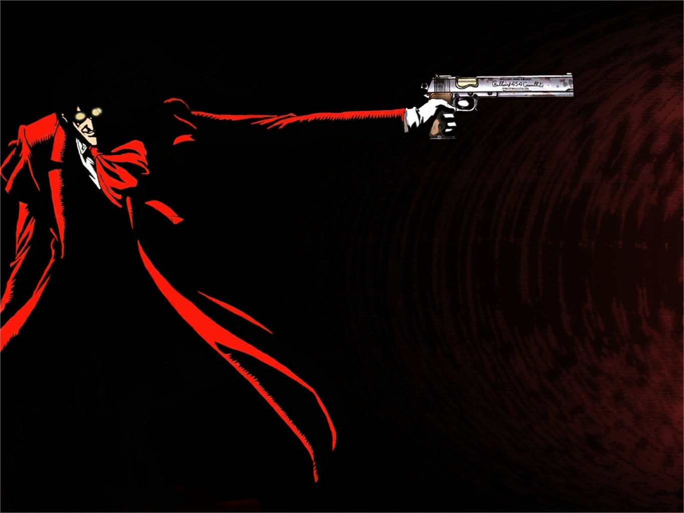 Hellsing Anime HD — Alucard's Crimson Recoil | 1366x1024 | Wallpaper Abyss