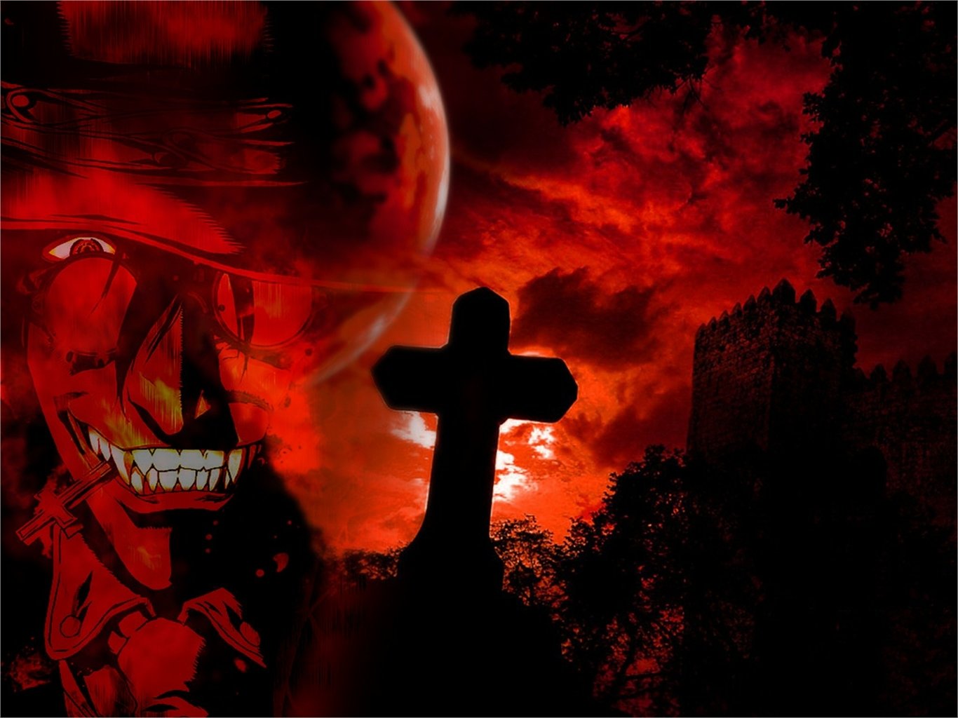 Hellsing HD Anime Wallpaper: Dark Shadows Rise Under Crimson Skies ...