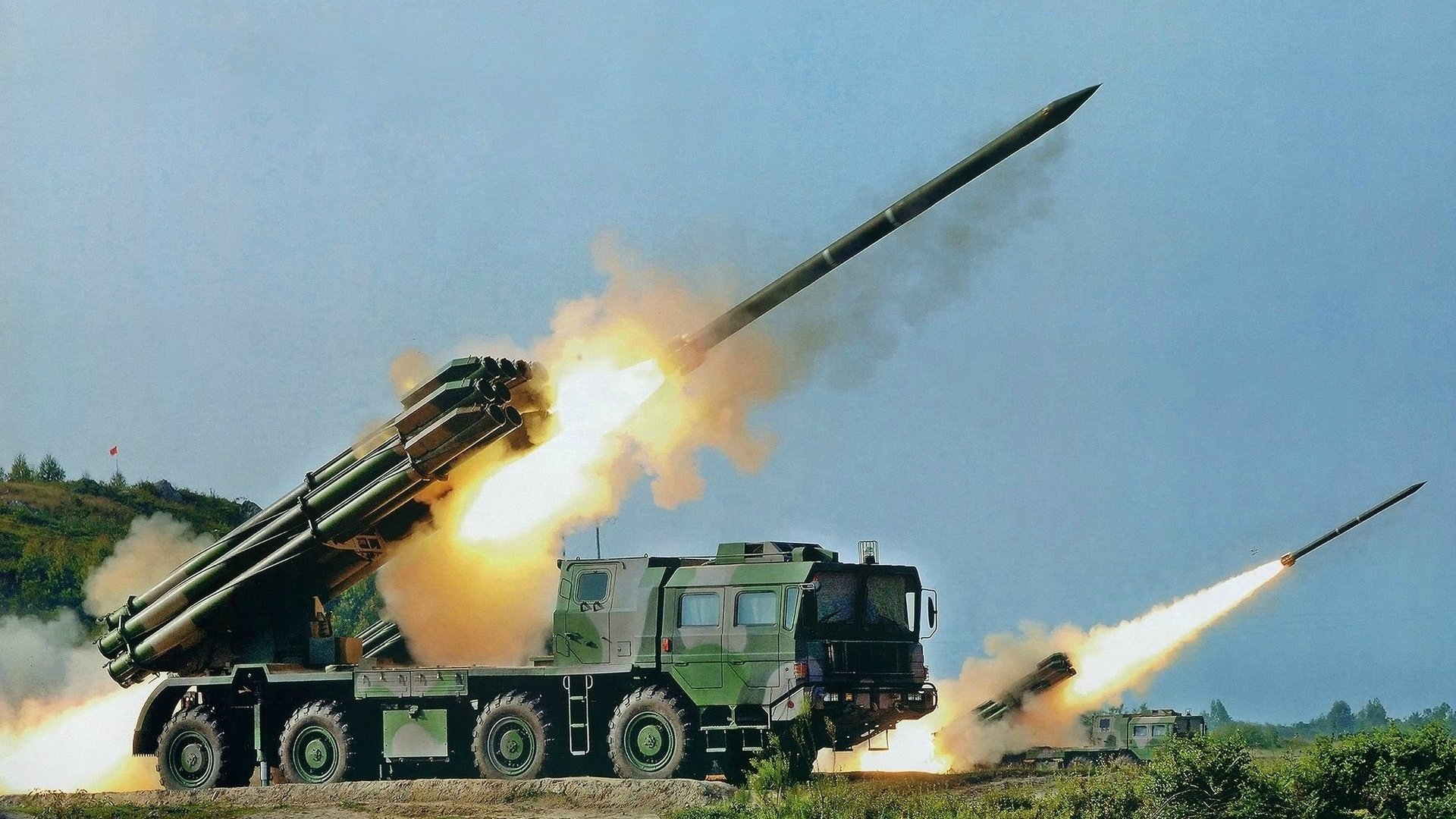 BM-30 Smerch in Action - HD Military Rocket Launcher Wallpaper
