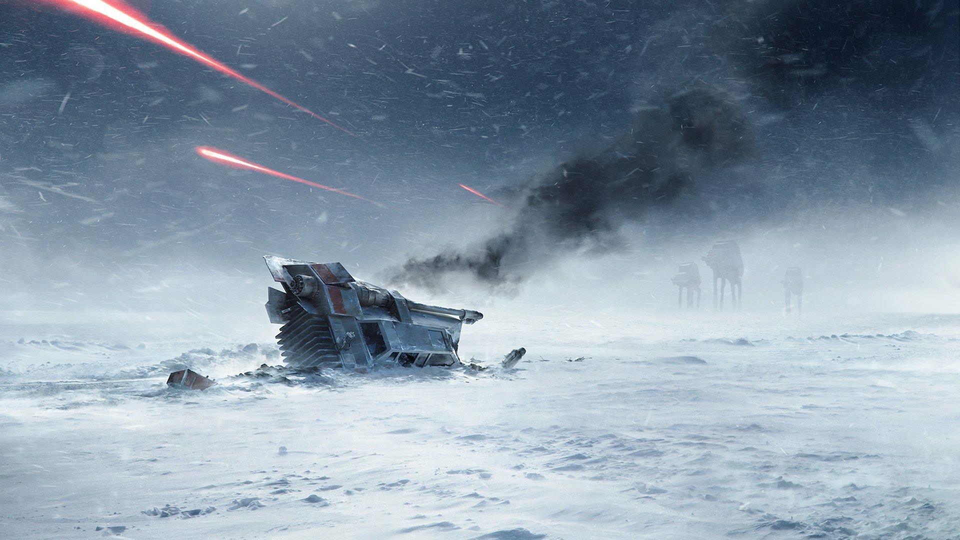 Star Wars Battlefront HD Wallpaper – Snowy Battle Scene