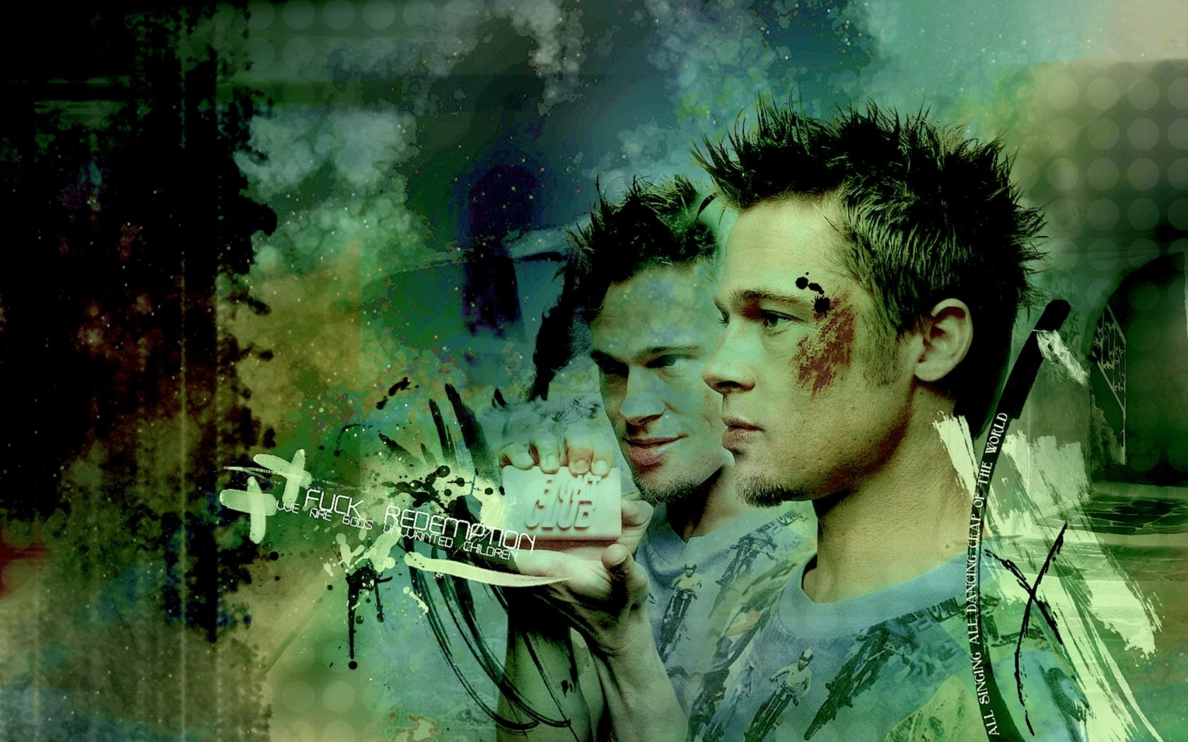 Download Brad Pitt Movie Fight Club Wallpaper | 1680x1050 | Wallpaper Abyss