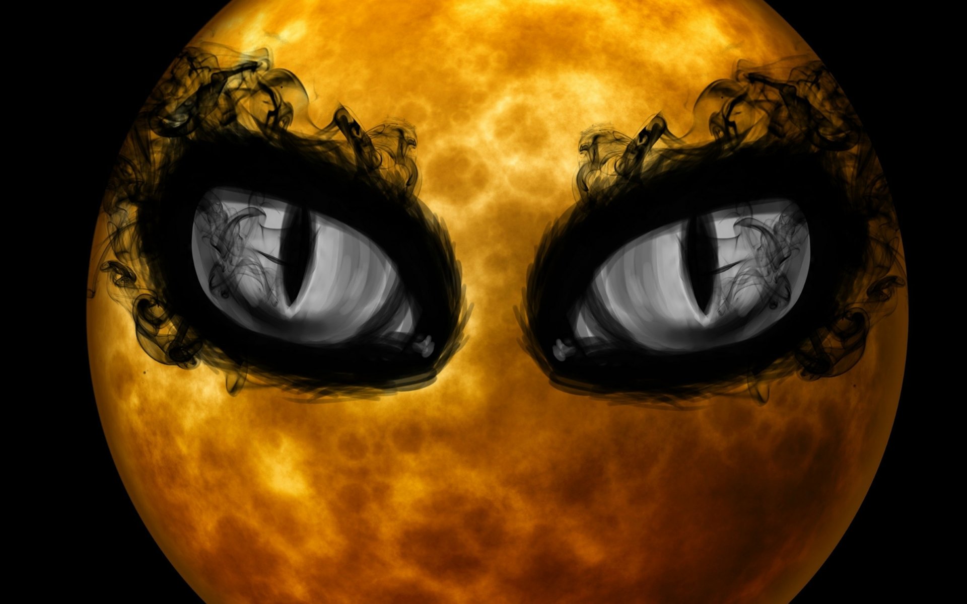 Haunting Halloween Eye Moon HD Wallpaper by Alexas_Fotos