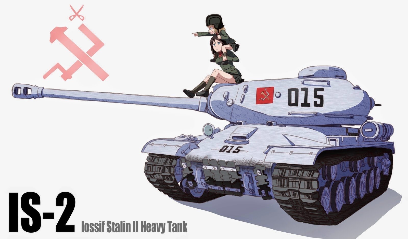 Girls und Panzer: IS-2 Heavy Tank HD Anime Wallpaper