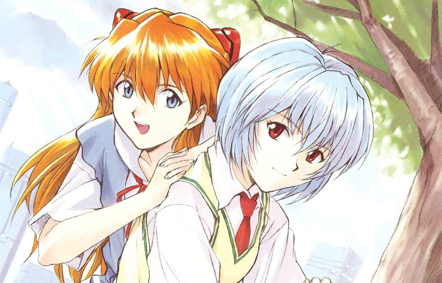 Neon Genesis Evangelion HD: Asuka & Rei Serenity Wallpaper by Sadamoto ...