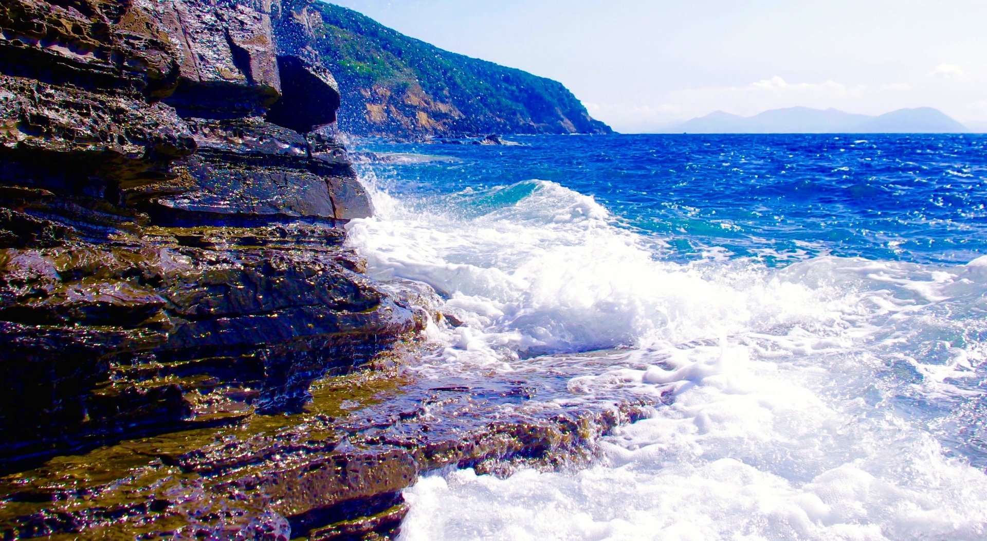 Download Nature Landscape Coastline Wave Seascape Sea Water Cliff HD ...