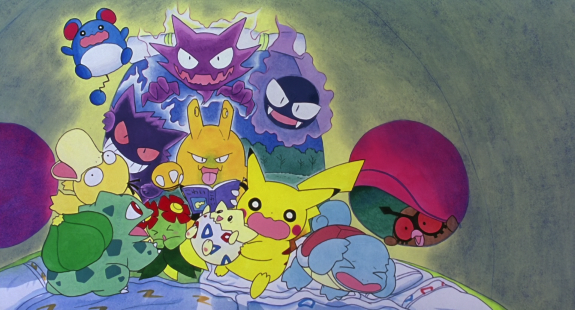 Vibrant Pokémon Anime HD Wallpaper: Pikachu & Friends Unite