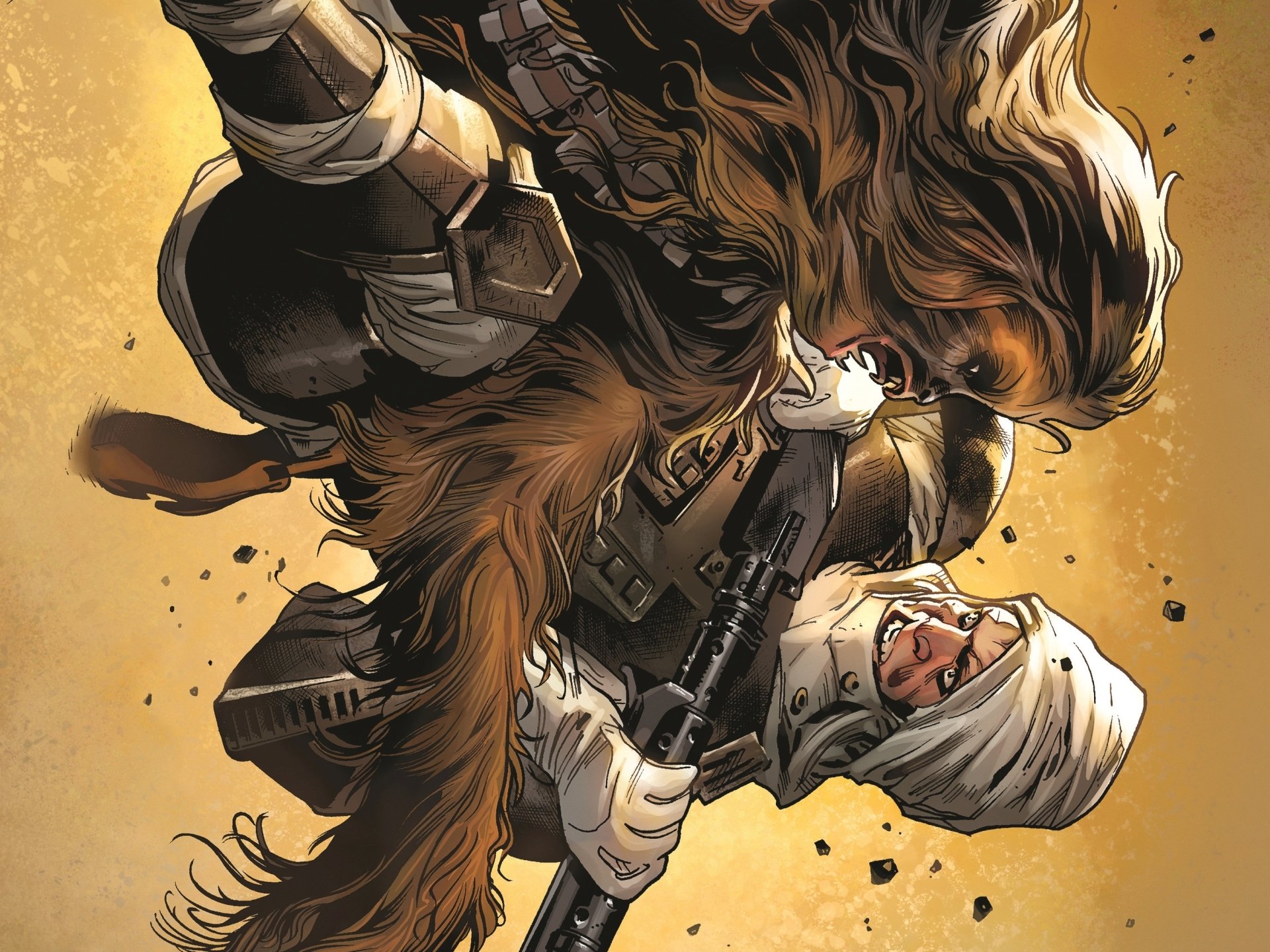 Download Wookie Chewbacca Comic Star Wars HD Wallpaper