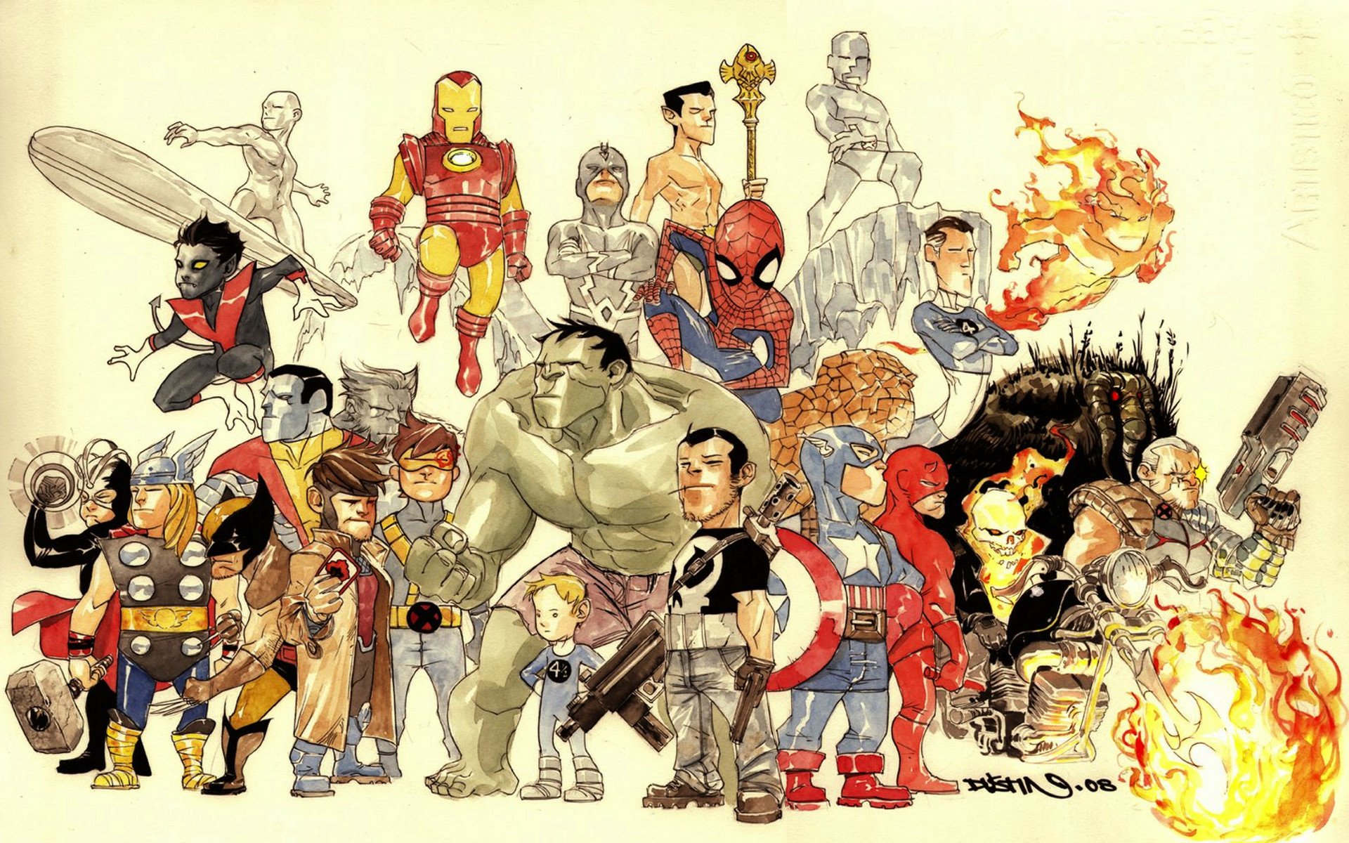 Epic Marvel Comics Heroes HD Wallpaper Collection by Dustin Nguyen