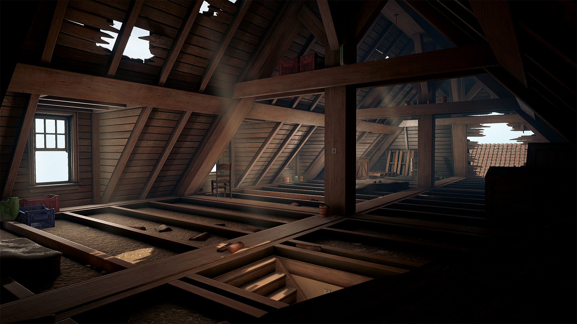 Half-Life 2 HD Wallpaper: Atmospheric Attic Scene from the Iconic Video ...