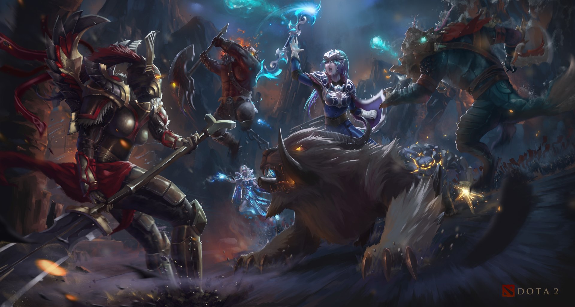 Epic DotA 2 Battle Scene – 4K Ultra HD Gaming Wallpaper