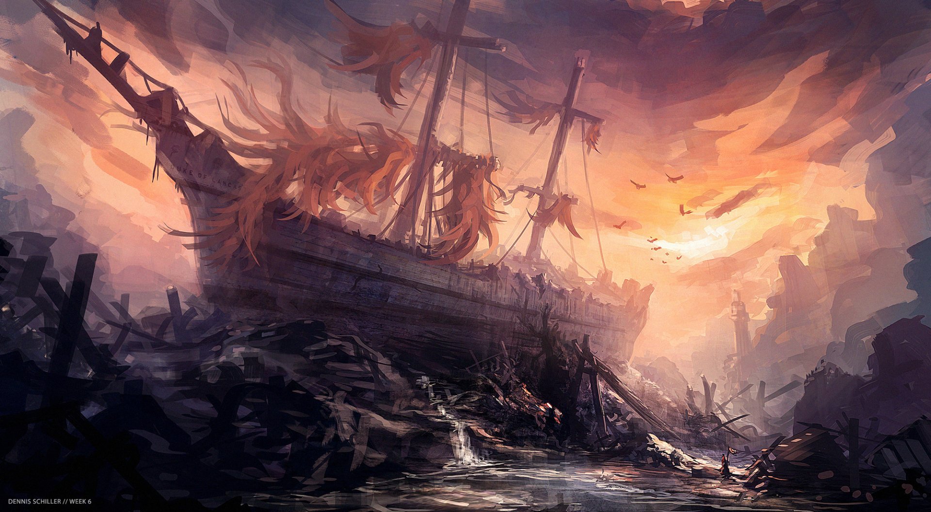 Epic Fantasy Shipwreck: HD Voyage into the Mystic Wreckage by Dennis ...