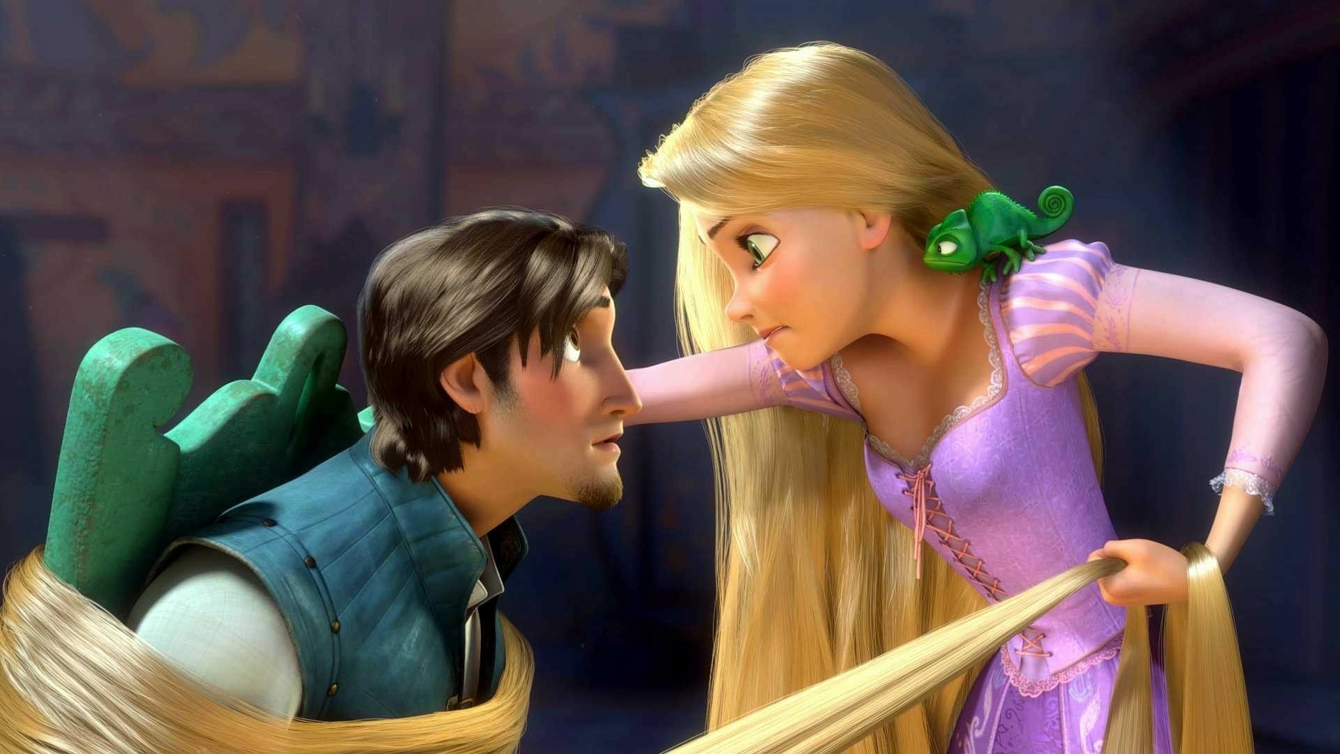Tangled HD Wallpaper: Rapunzel’s Bold Encounter in the Tower