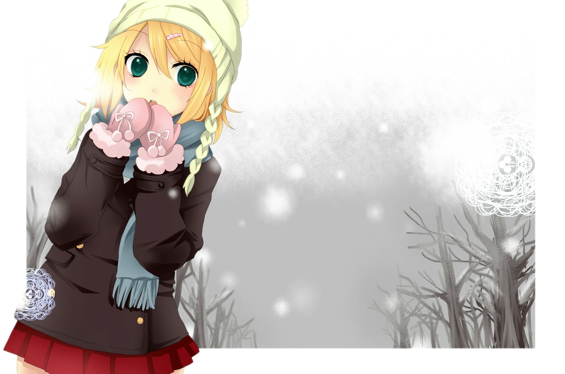 Download Rin Kagamine Sky Tree Winter Snow Anime Vocaloid Winter Anime ...