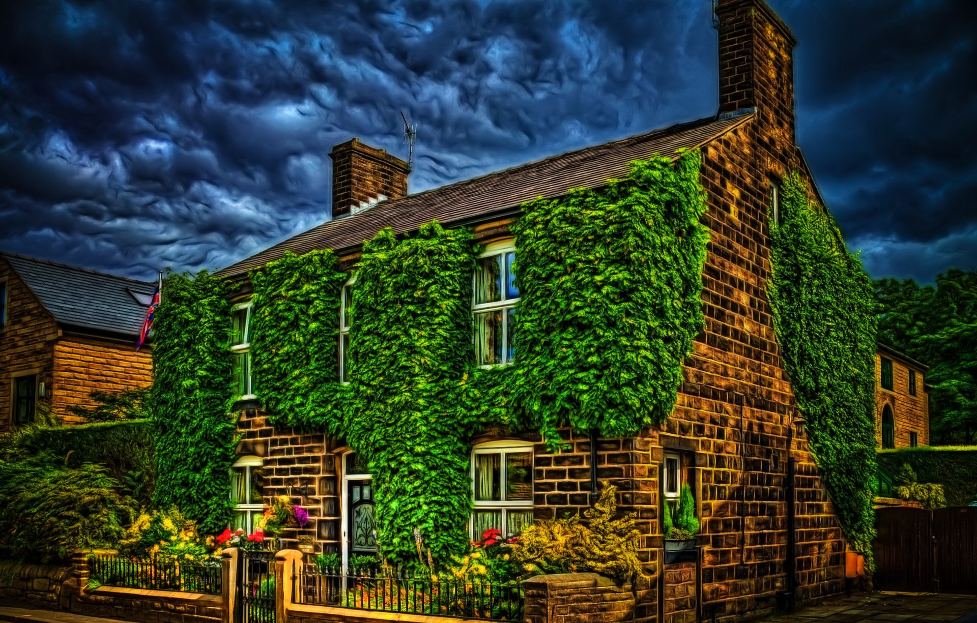 Download Brick Green Leaf Vine England Architecture House Photography ...