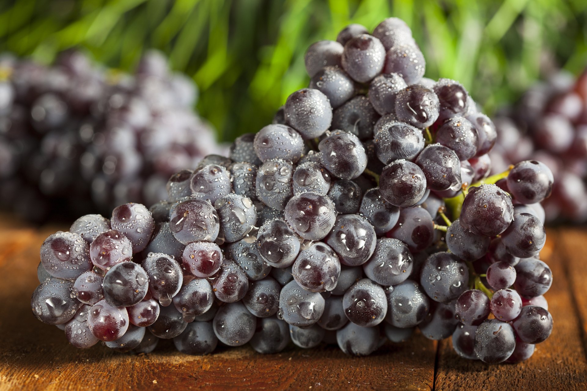 5K Ultra HD Close-Up: Dewy Purple Grapes Wallpaper