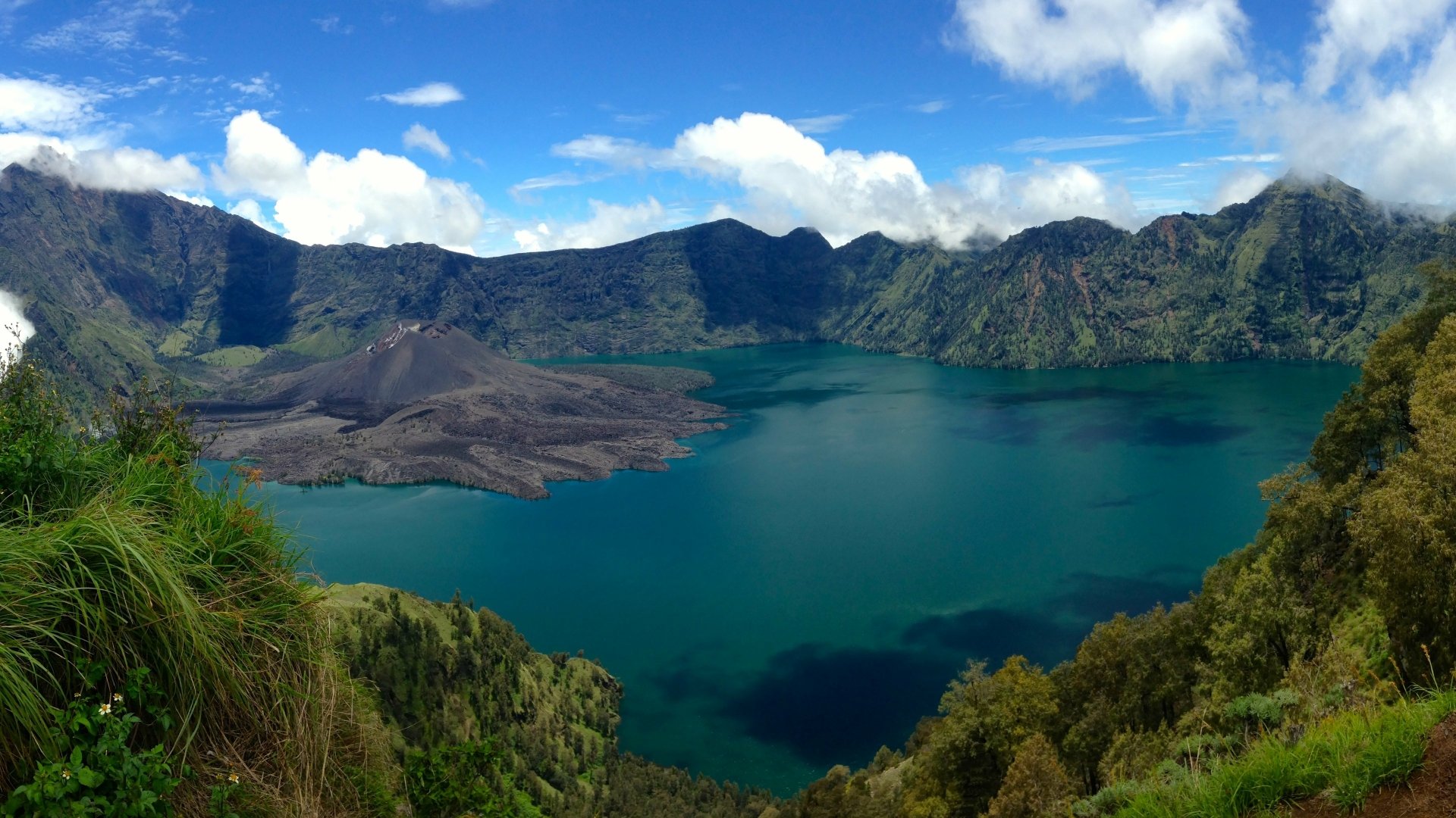 Download Lake Blue Green Tree Indonesia Nature Volcano 4k Ultra HD ...