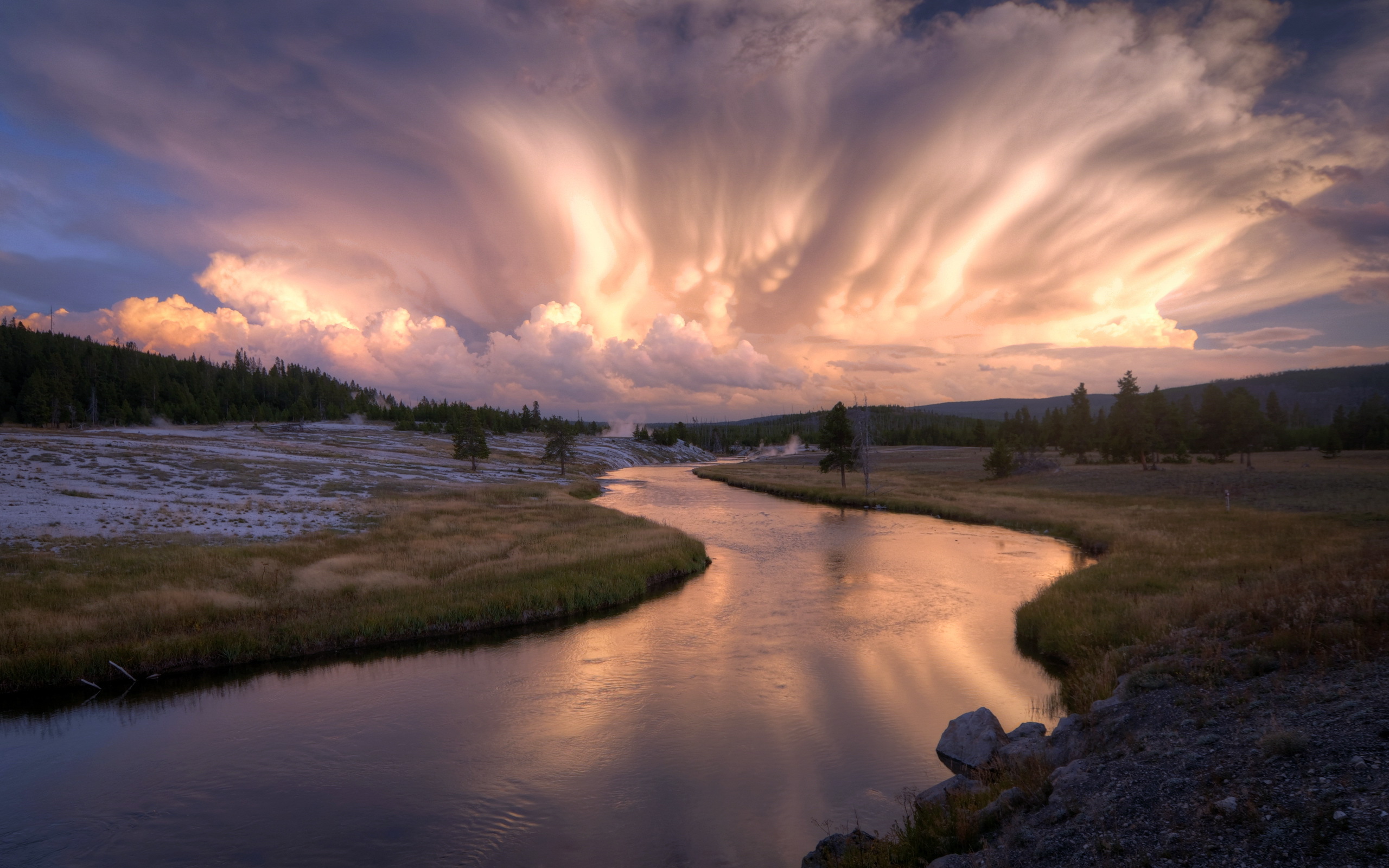 Download Cloud Nature Sky Landscape River HD Wallpaper