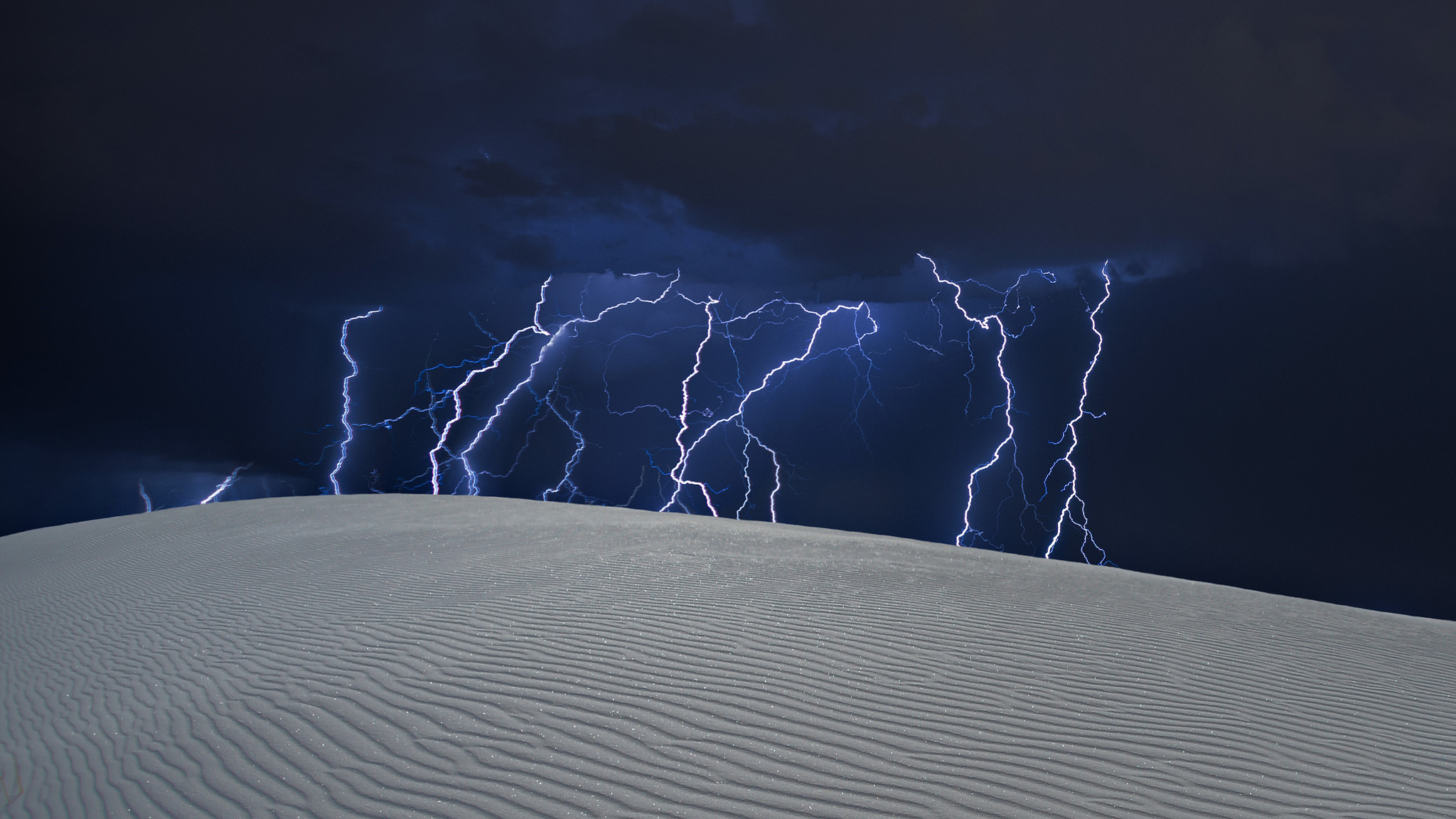 Download Nature Cloud Sand Dune Sand Night Photography Lightning HD ...