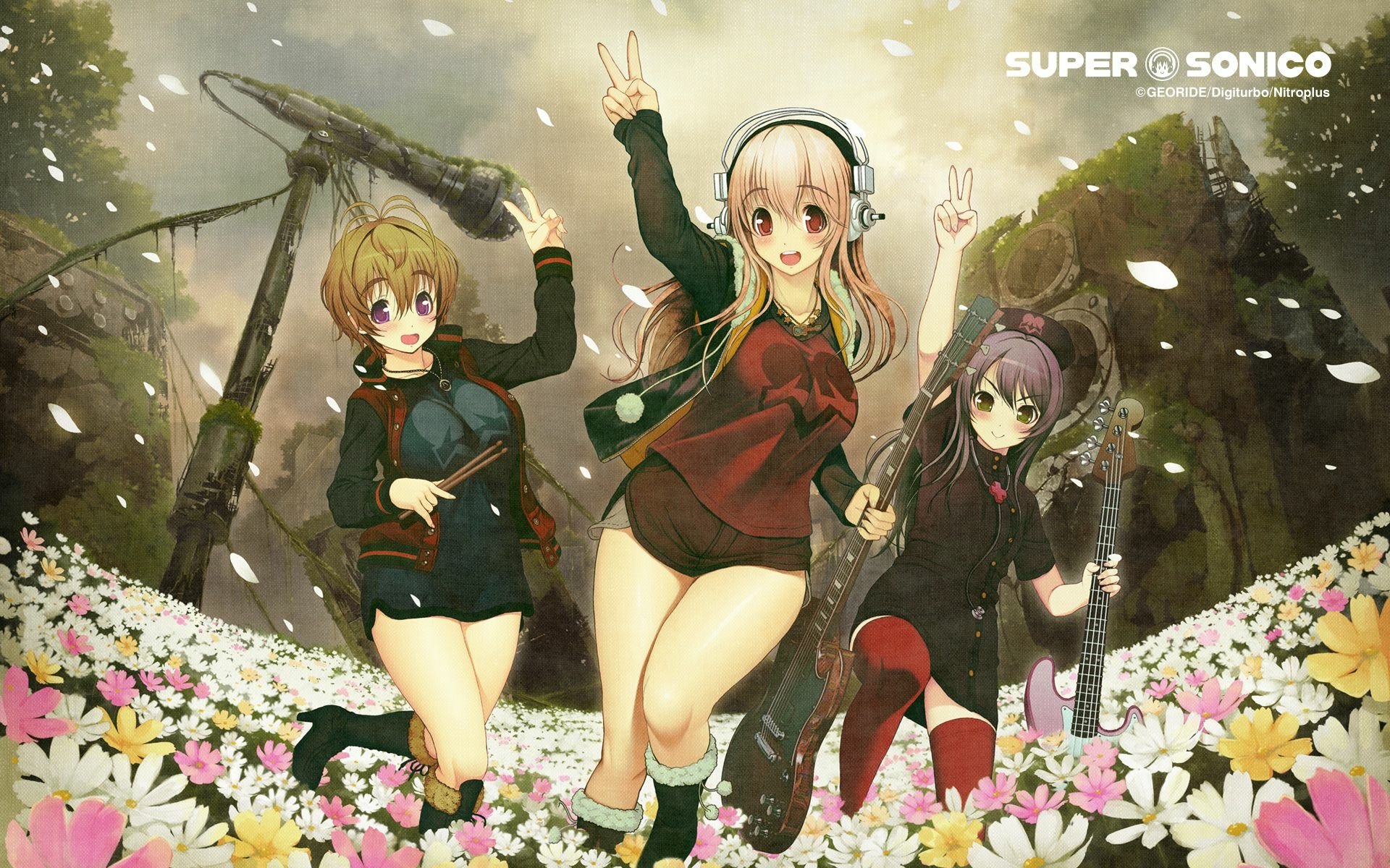 Download Suzu Fujimi Fuuri Watanuki Anime Super Sonico HD Wallpaper