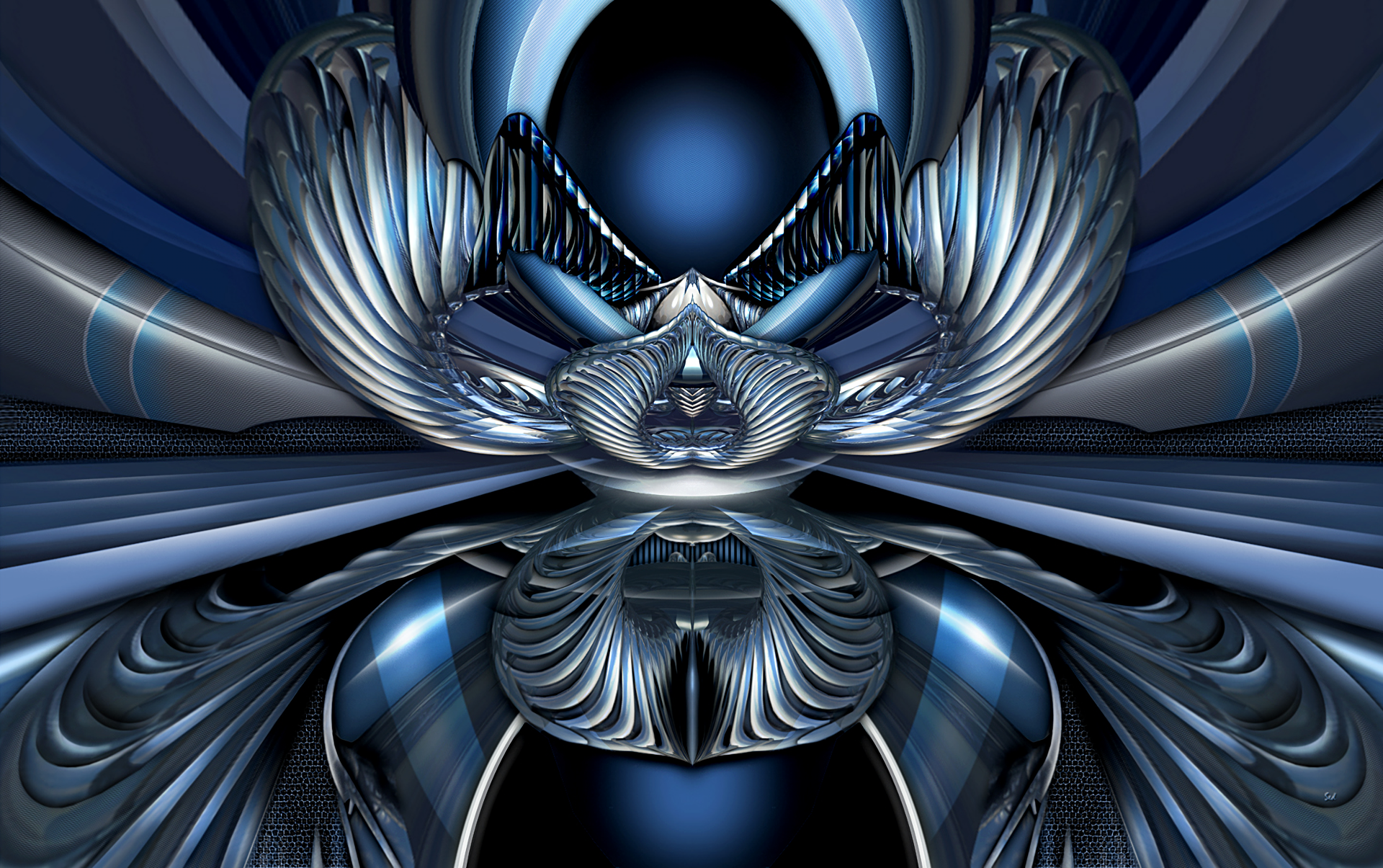 Download Design Blue Abstract Metal Abstract Blue HD Wallpaper