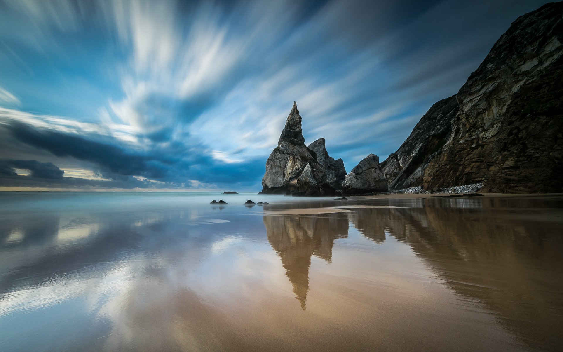 Download Sky Cloud Horizon Ocean Coast Beach Nature Reflection 4k Ultra ...