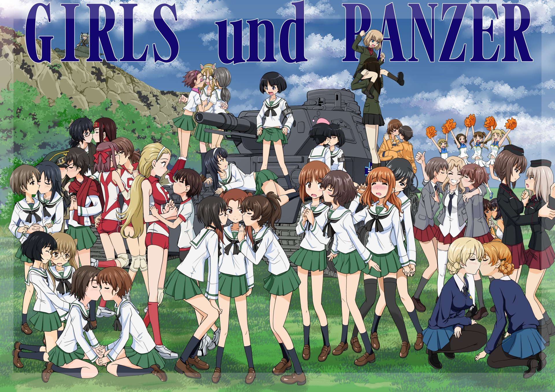 Girls und Panzer: HD Anime Wallpaper Featuring Iconic Tank Teams