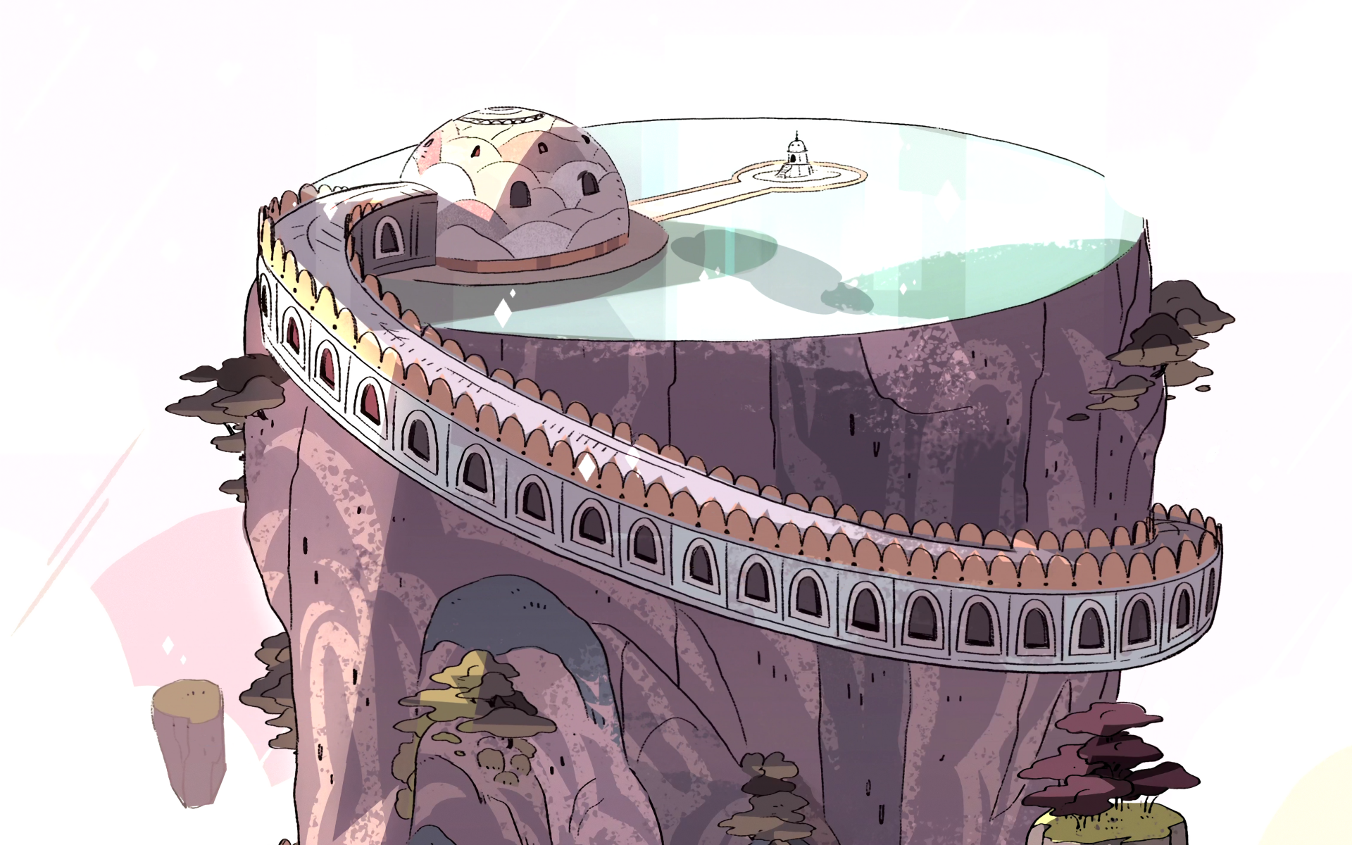 Steven Universe 4K Ultra HD: Iconic Sky Castle Wallpaper